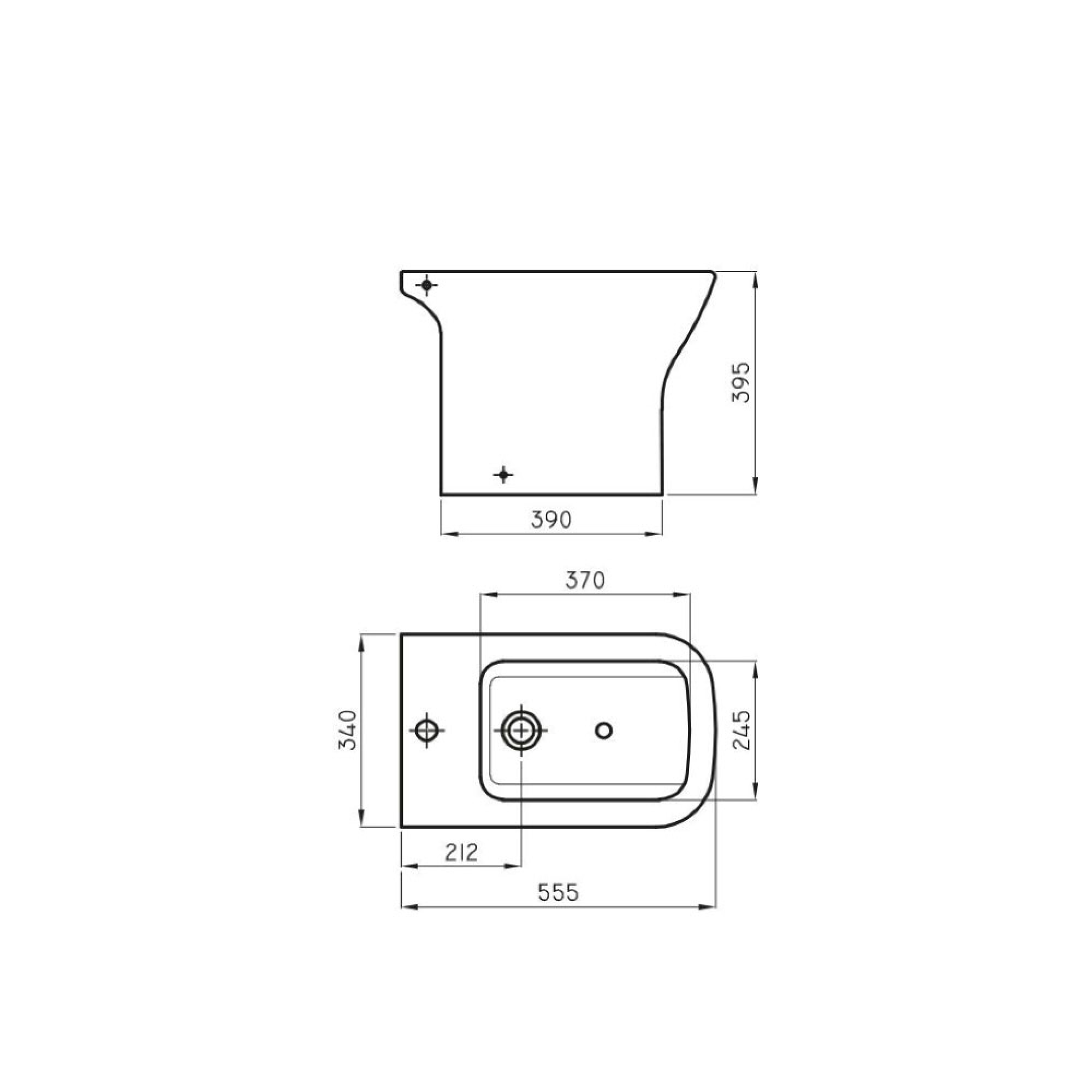 Bidet Temple Blanco Un Agujero — Bagno & Company