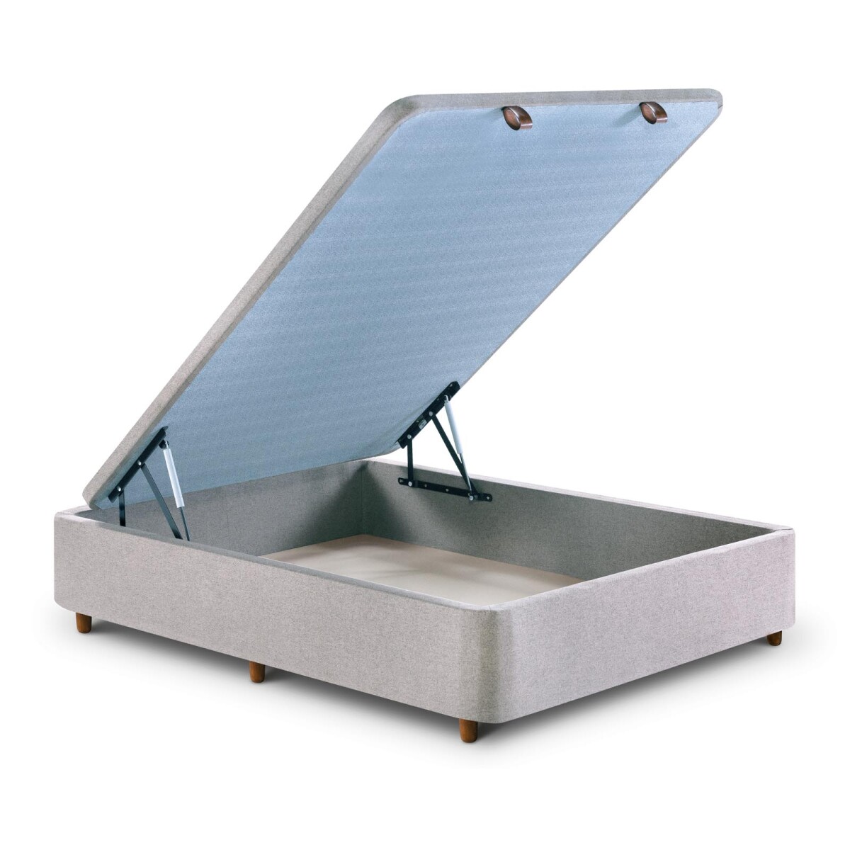 Box Baúl 2 Plazas Madera Gris Premium — Divino