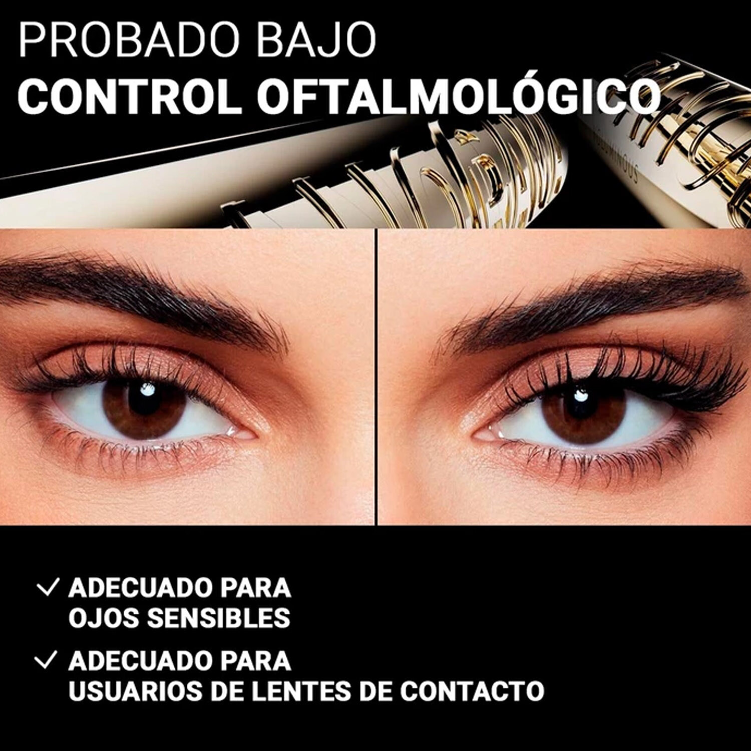 Máscara de Pestañas Volumizadora Loreal Panorama - Blackest Black ...