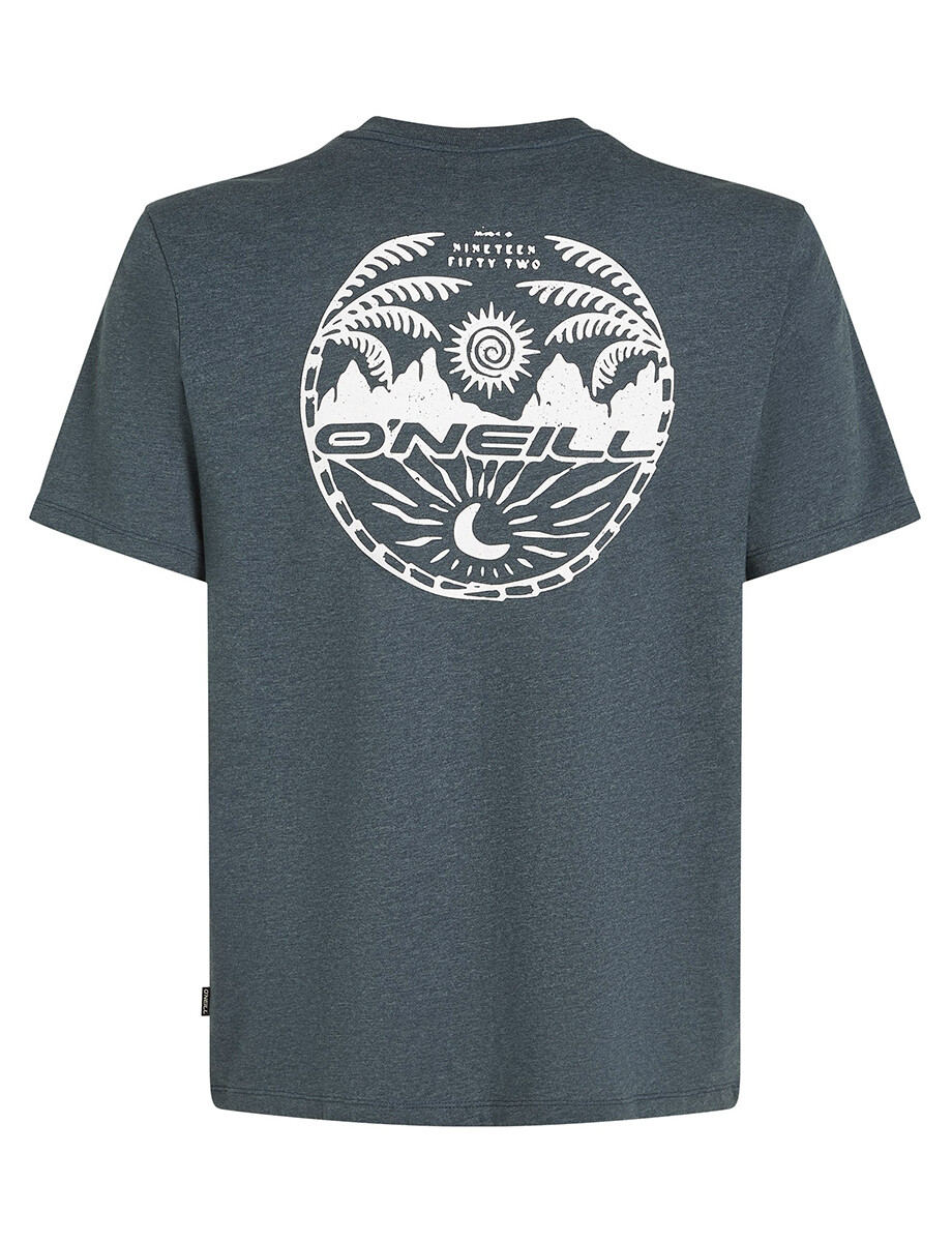 Remera O'Neill Circle Back Print Steel Azul — ONeill