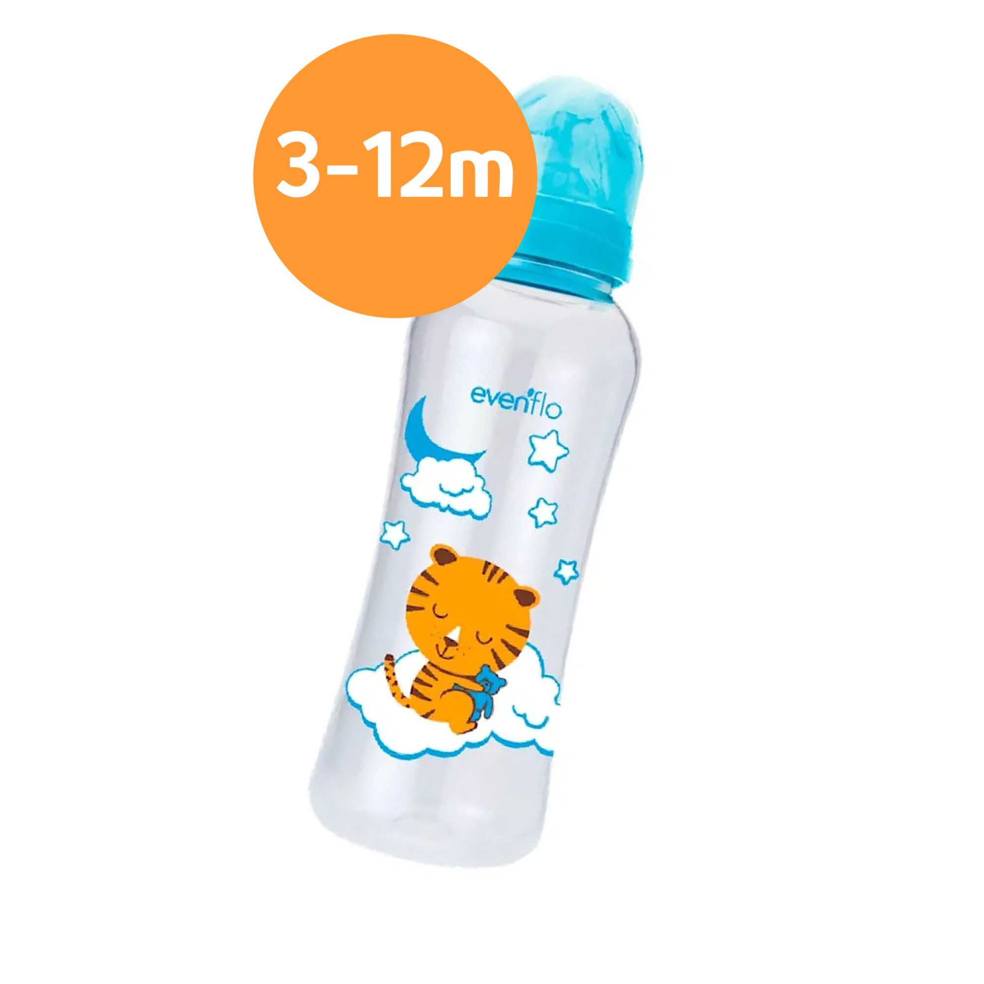 Mamadera Evenflo Dreams Bebés 3-12M 240Ml Tetina Flujo Medio - Celeste ...