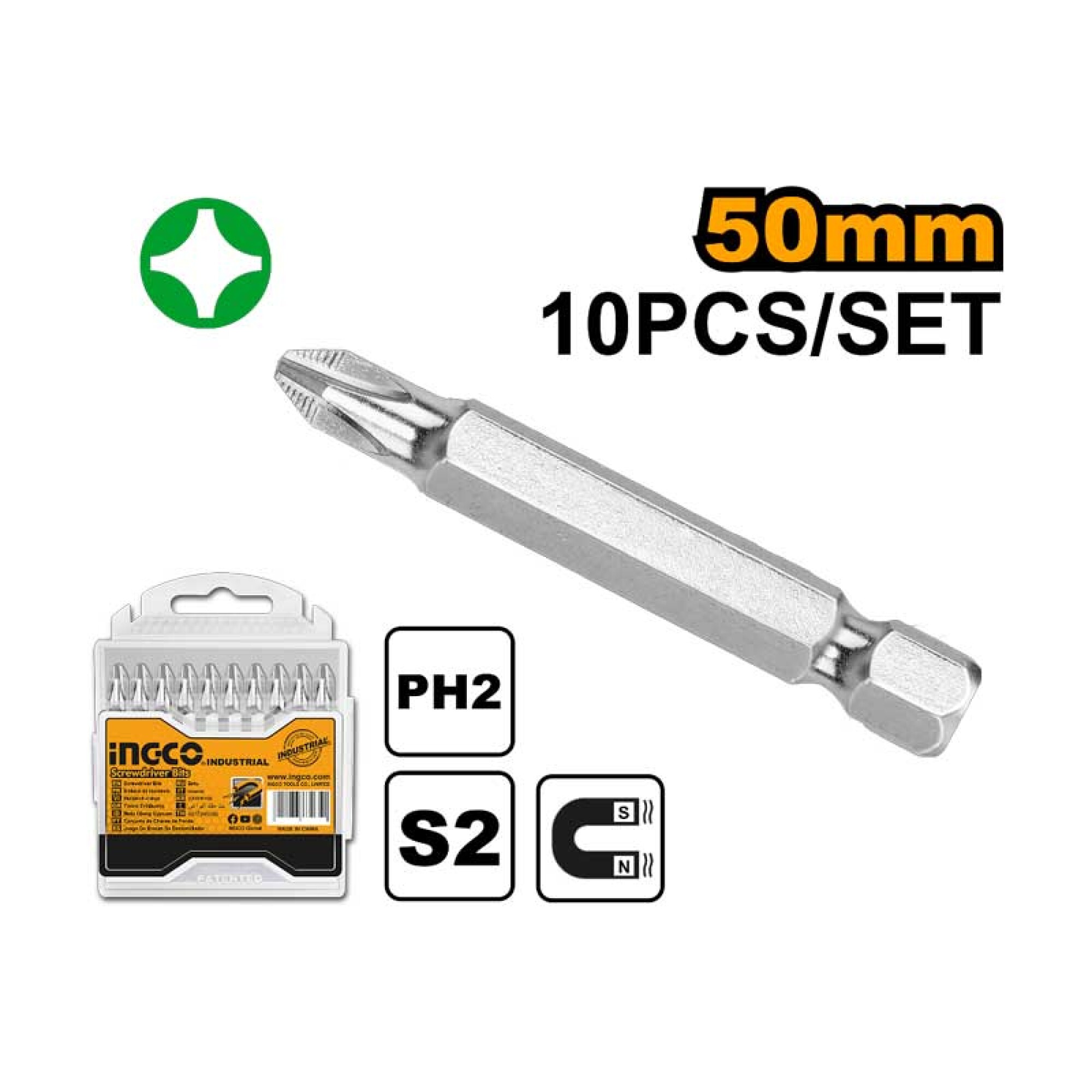 Punta PH2 de 50mm 10 unidades - ING5300 — Fivisa