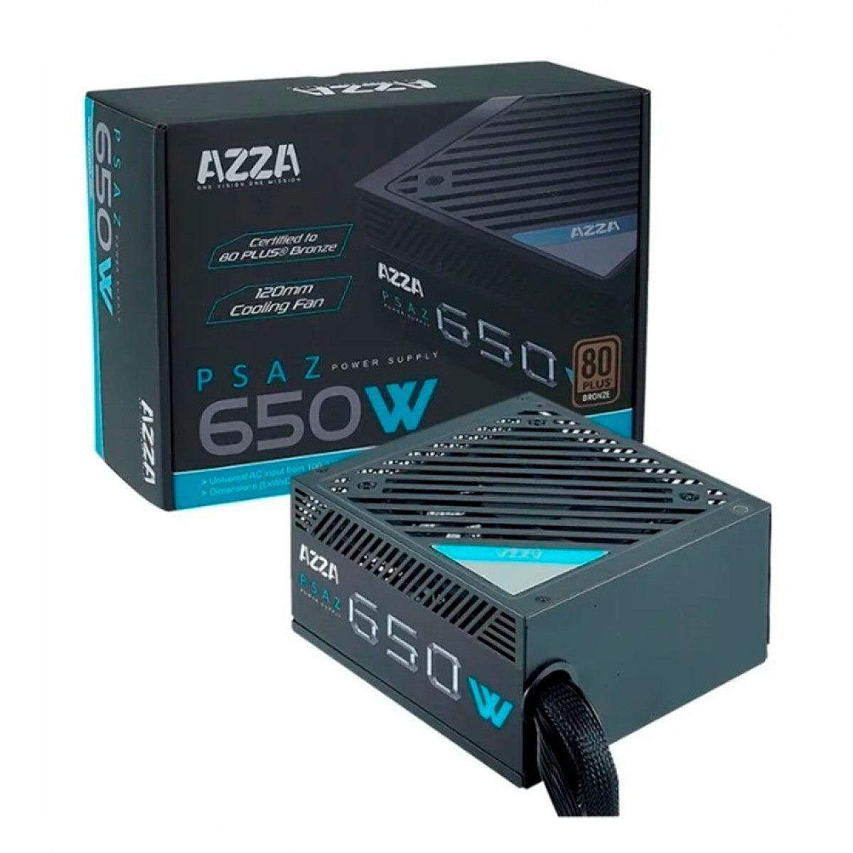 Fuente Azza PSAZ 650W — Compupel