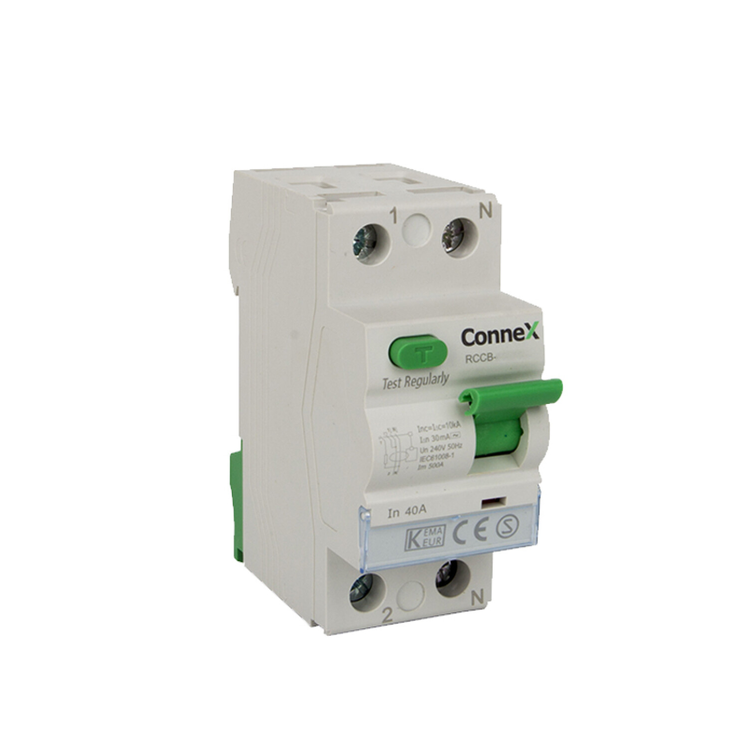 Llave diferencial 2P 40A 30mA serie RCCB curva C - CN1040 — Fivisa