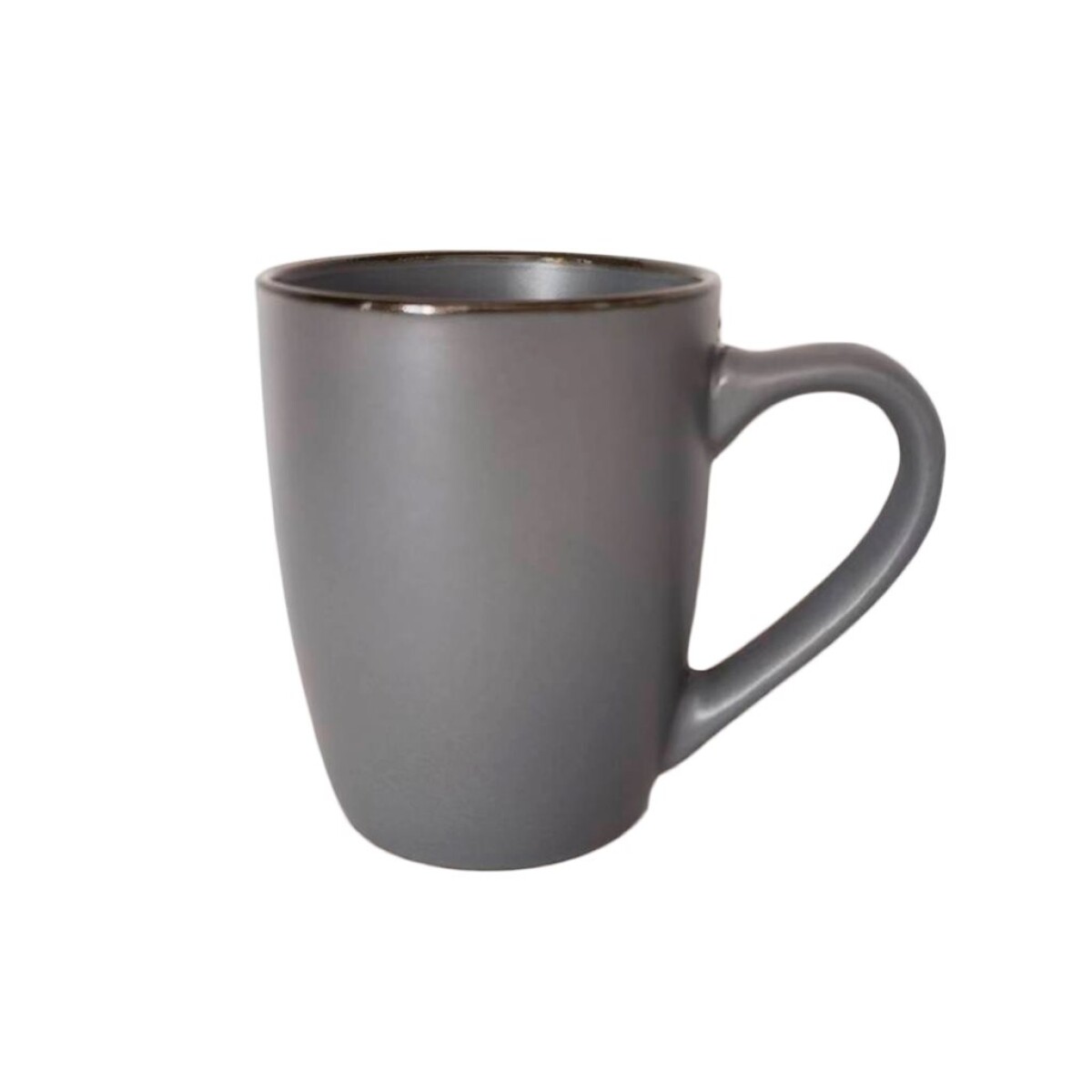 MUG 385ML GRIS BORDE NEGRO — Koz Design