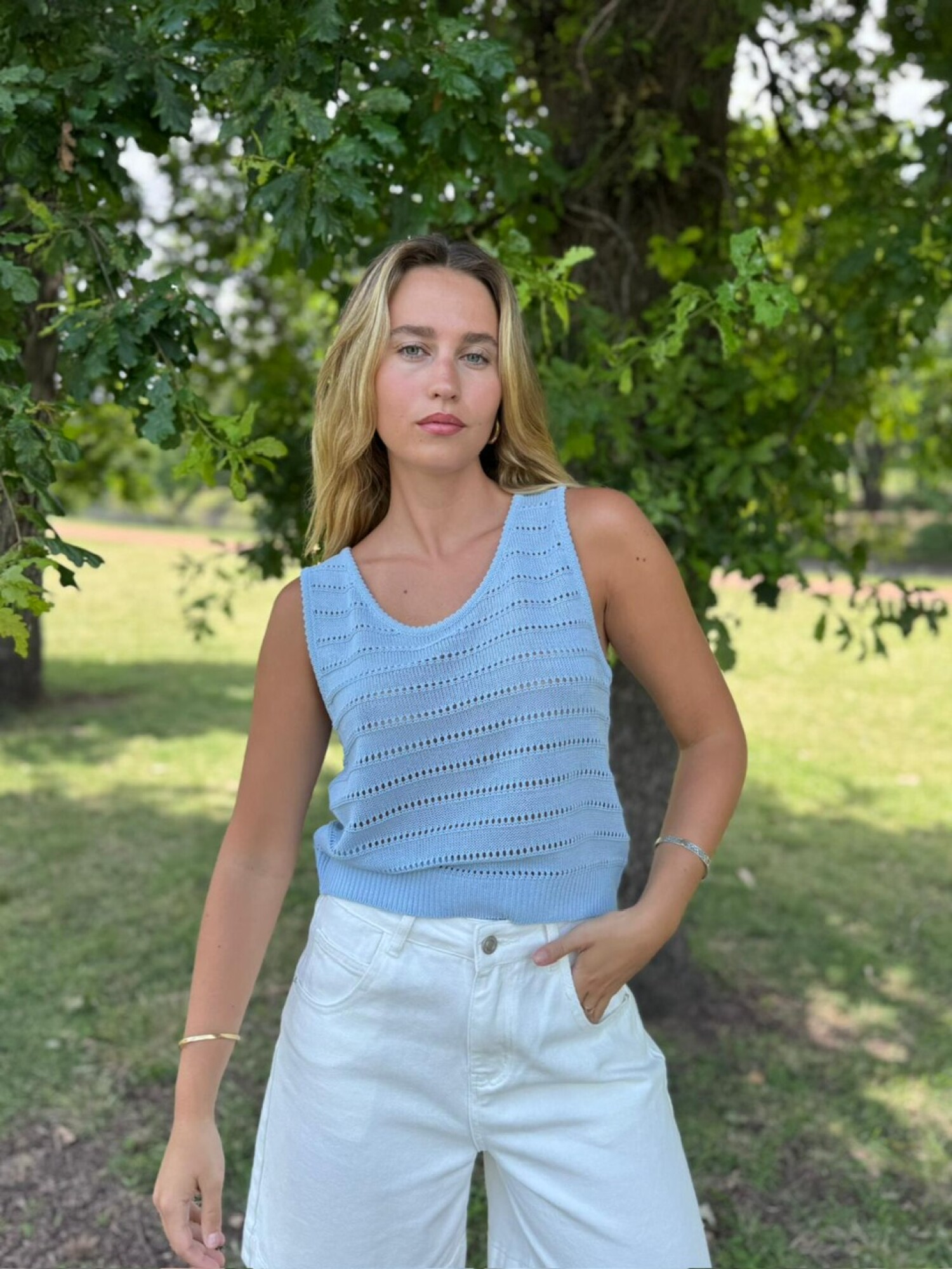 Blusa Ariel - celeste — Bianca Store
