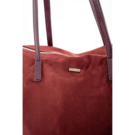 Travel Bag Gamuza Vegana Con Cierre - Bordeaux — Tienda Soy Santander