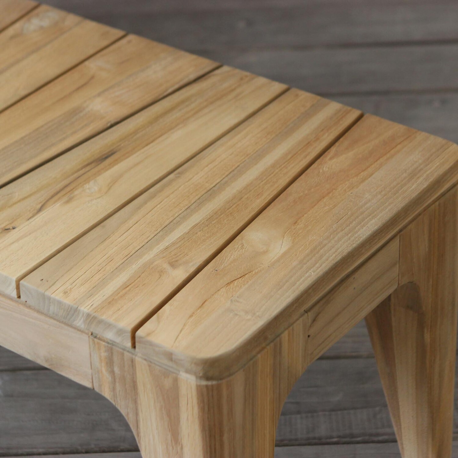 Banco Exterior Madera Natural-beige Archie — Divino