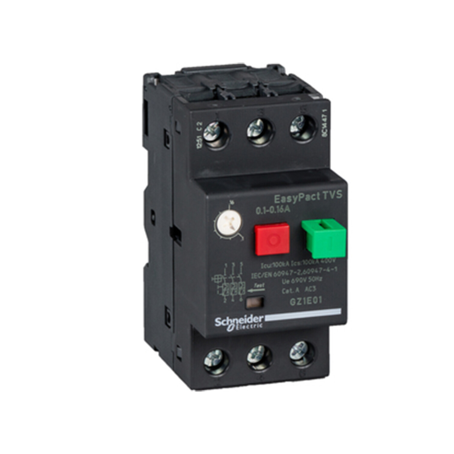 Guardamotor termomagnético DIN 0,1-0,16A - TL2040 — Fivisa