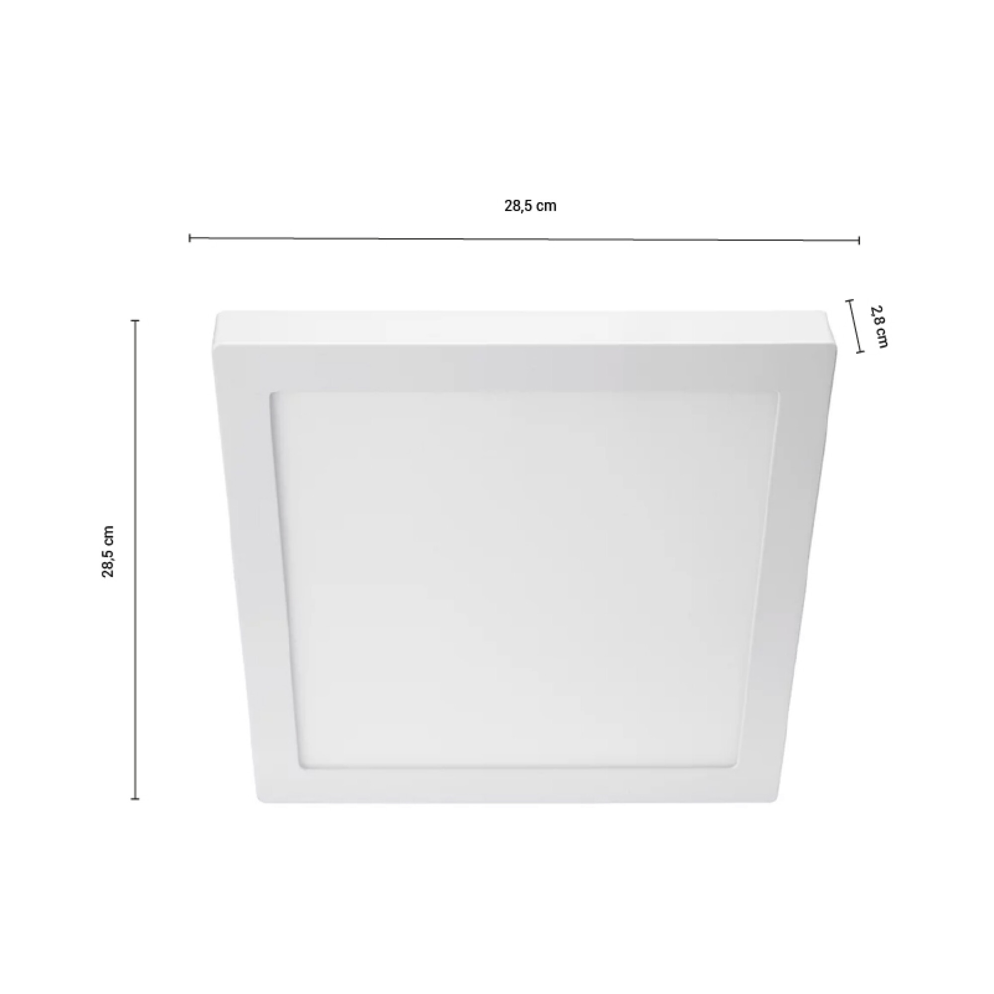 Panel LED LEDVANCE OSRAM Slim Cuadrado De Adosar 24W Luz Cálida — Serlux