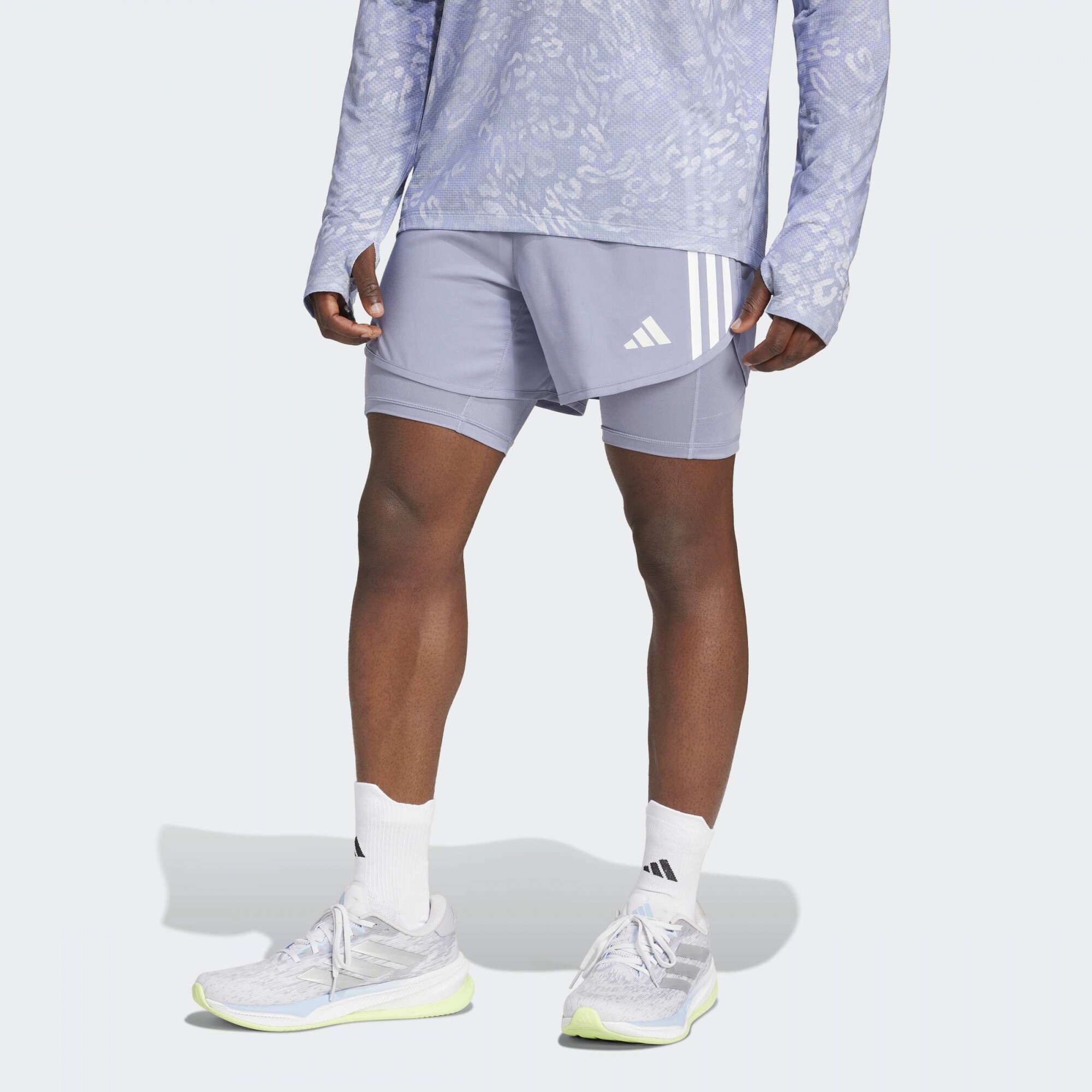 Short Adidas Own The Run 2 en 1 - Violeta — Pricebox