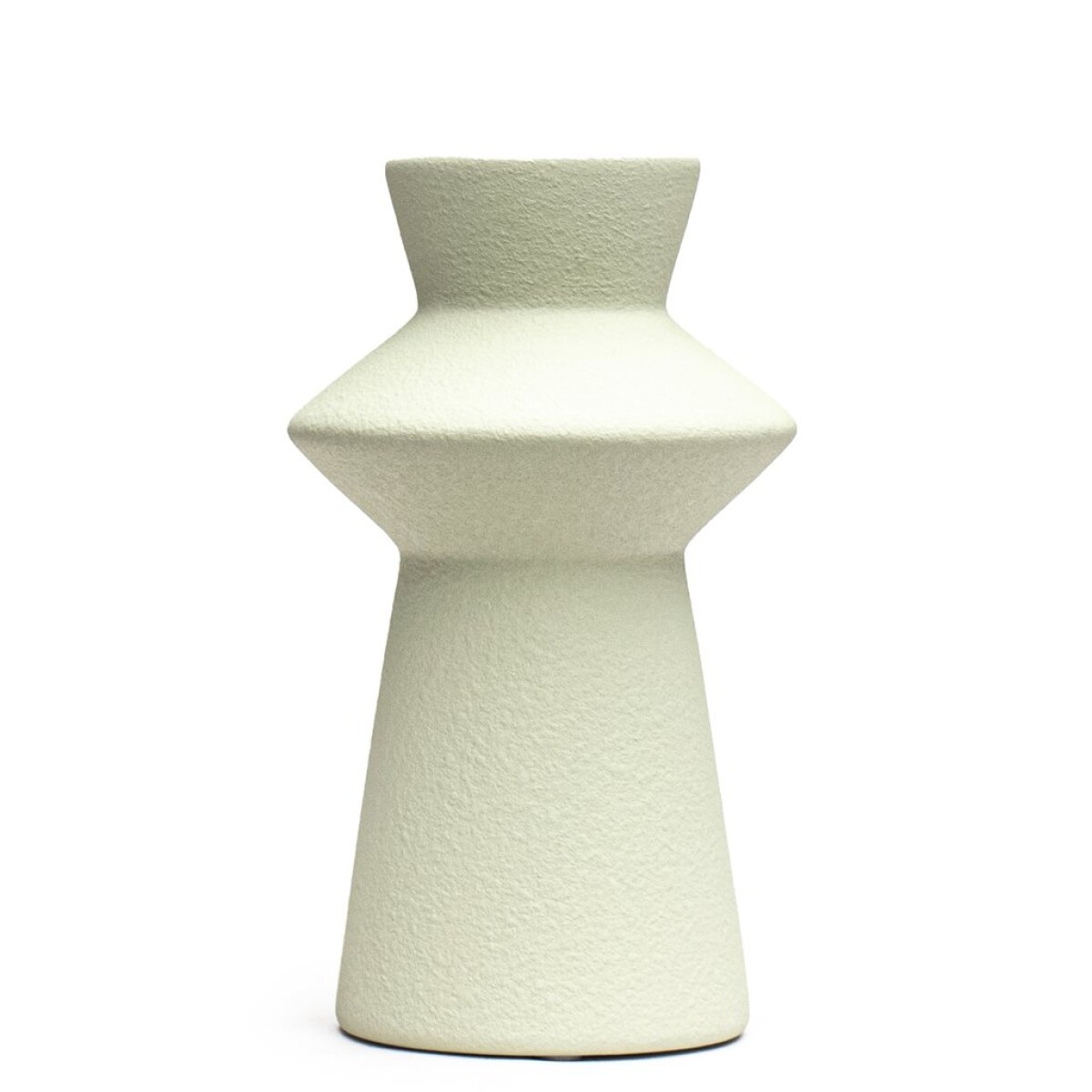 FLORERO CERAMICA D11.5x20CM FORMAS BLANCO — Deco Hogar