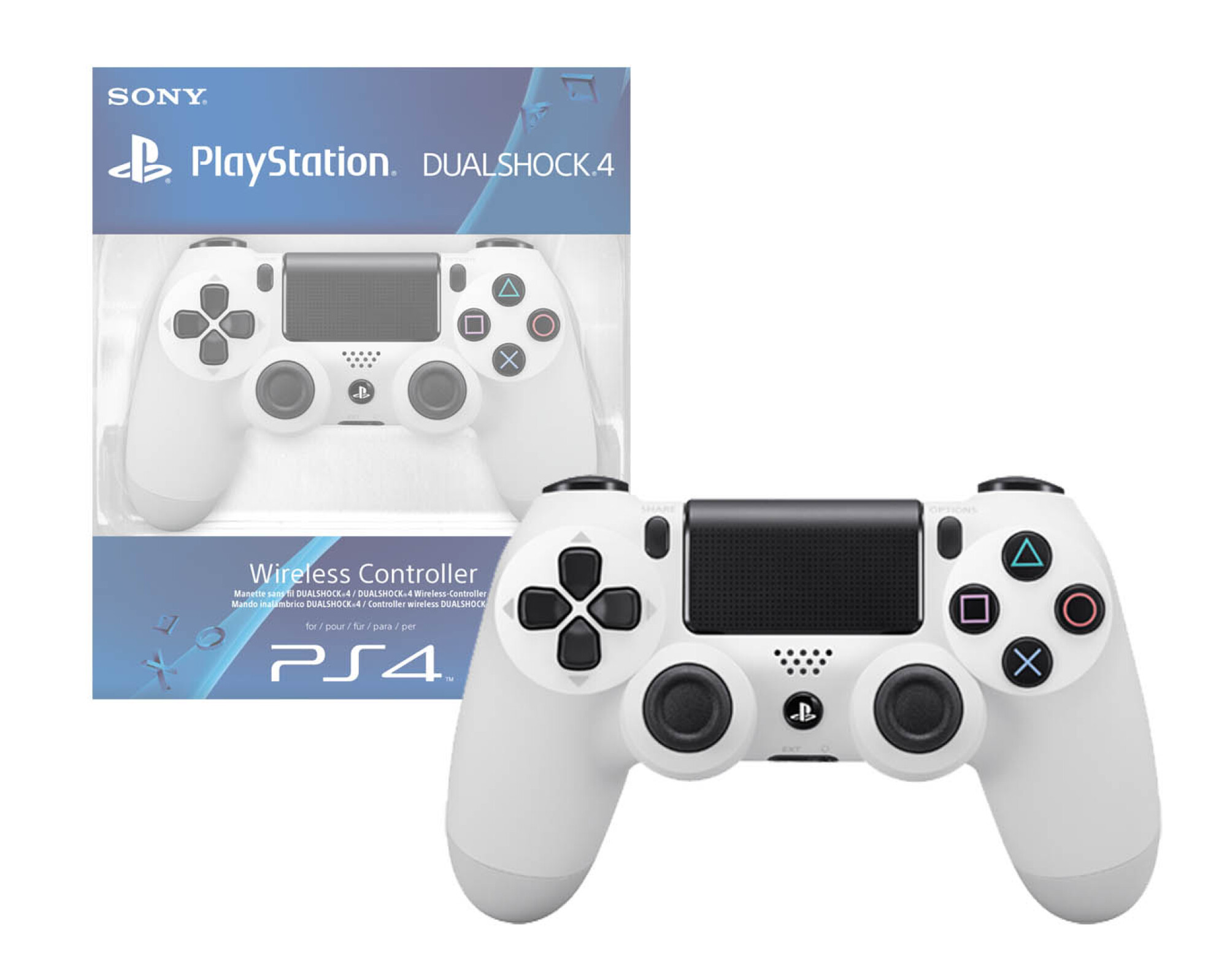Joystick Sony PS4 Original Blanco — Universo Binario