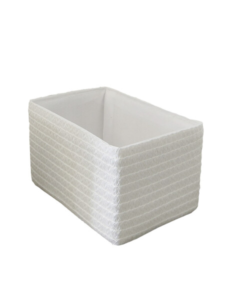 CESTO RECTANGULAR BLANCO 26X16XH13CM — Deco Hogar