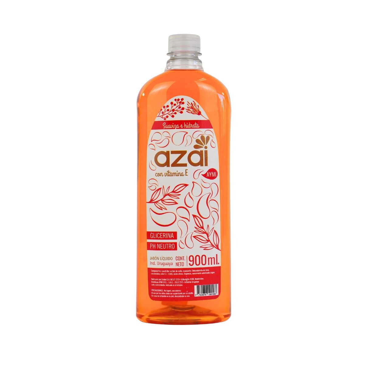 Jabón líquido para manos Azai Glicerina PH neutro 900ml — El Clon