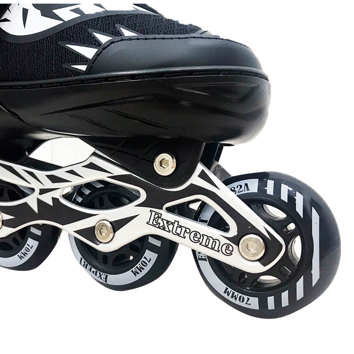 Patin Rollers Profesional Aluminio, Abec7, Silicona - Blanco-Negro — El ...