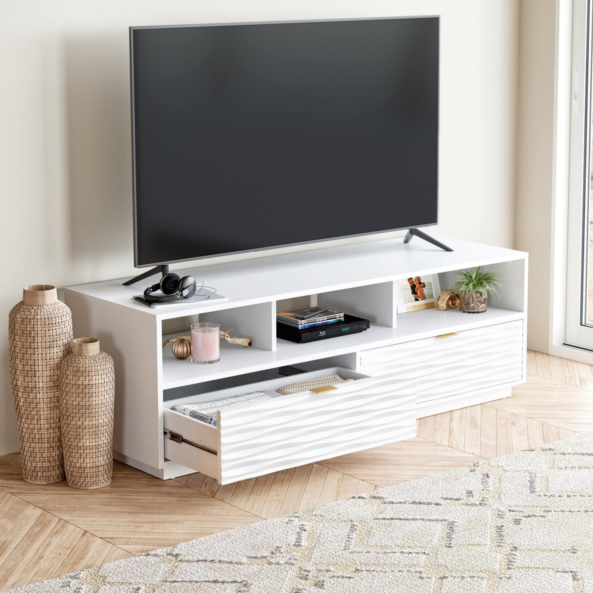 Rack para tv 60" - Sauder - Linea Morgan Main — Rustico Hogar