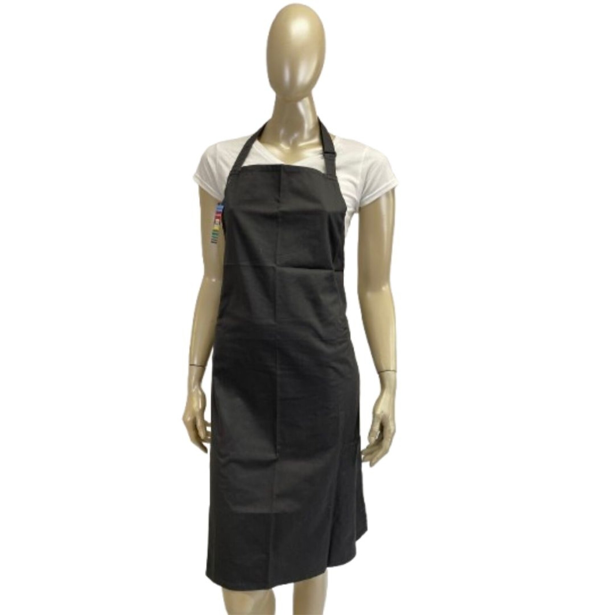 Delantal básico con peto y ajustes - Gris — TextilShop