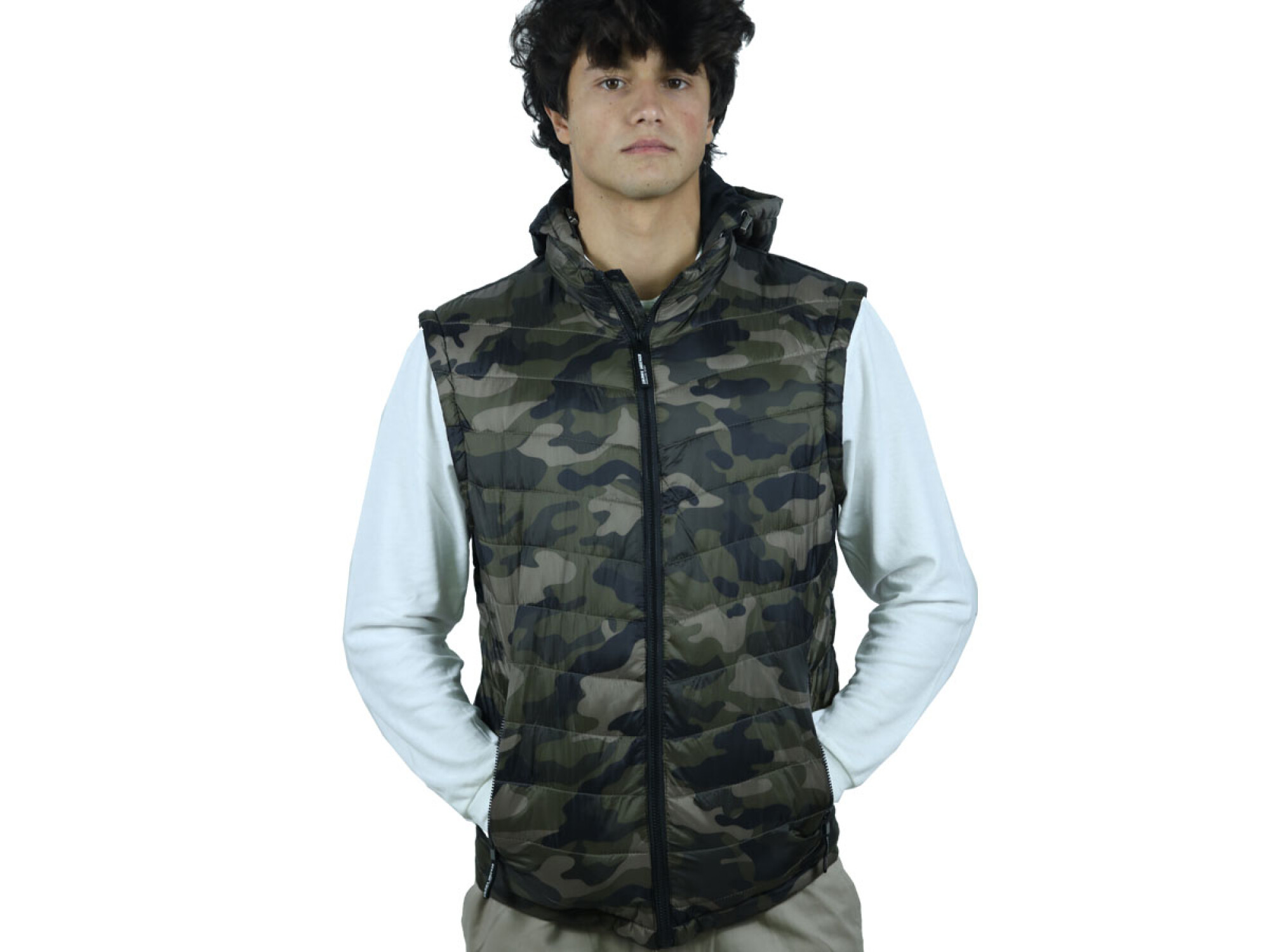Campera Chaleco Inflada Camuflada Desmontable — TextilShop