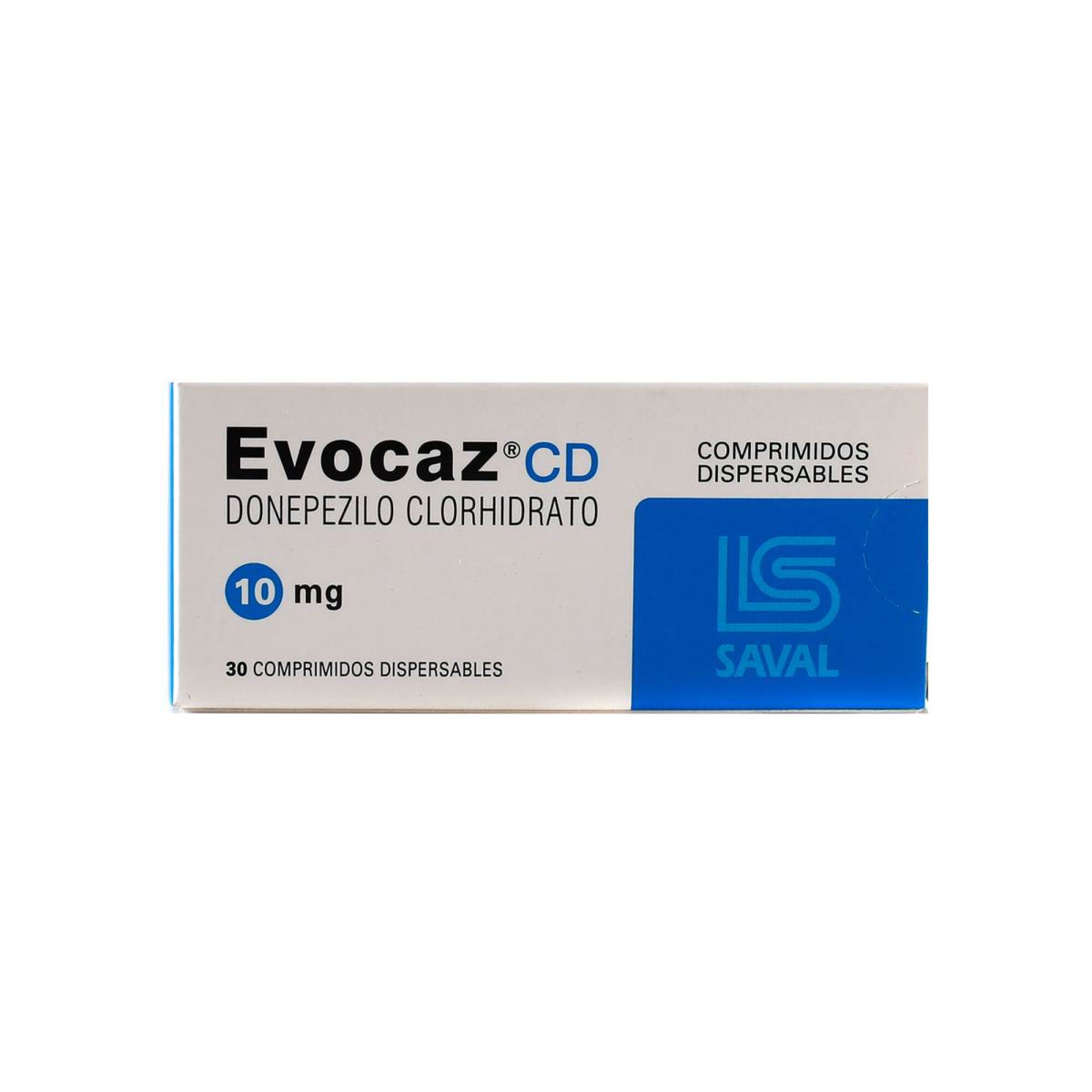 EVOCAZ CD 10 MG. CJ X 30 COMP. DISPERSAB — Farmacenter