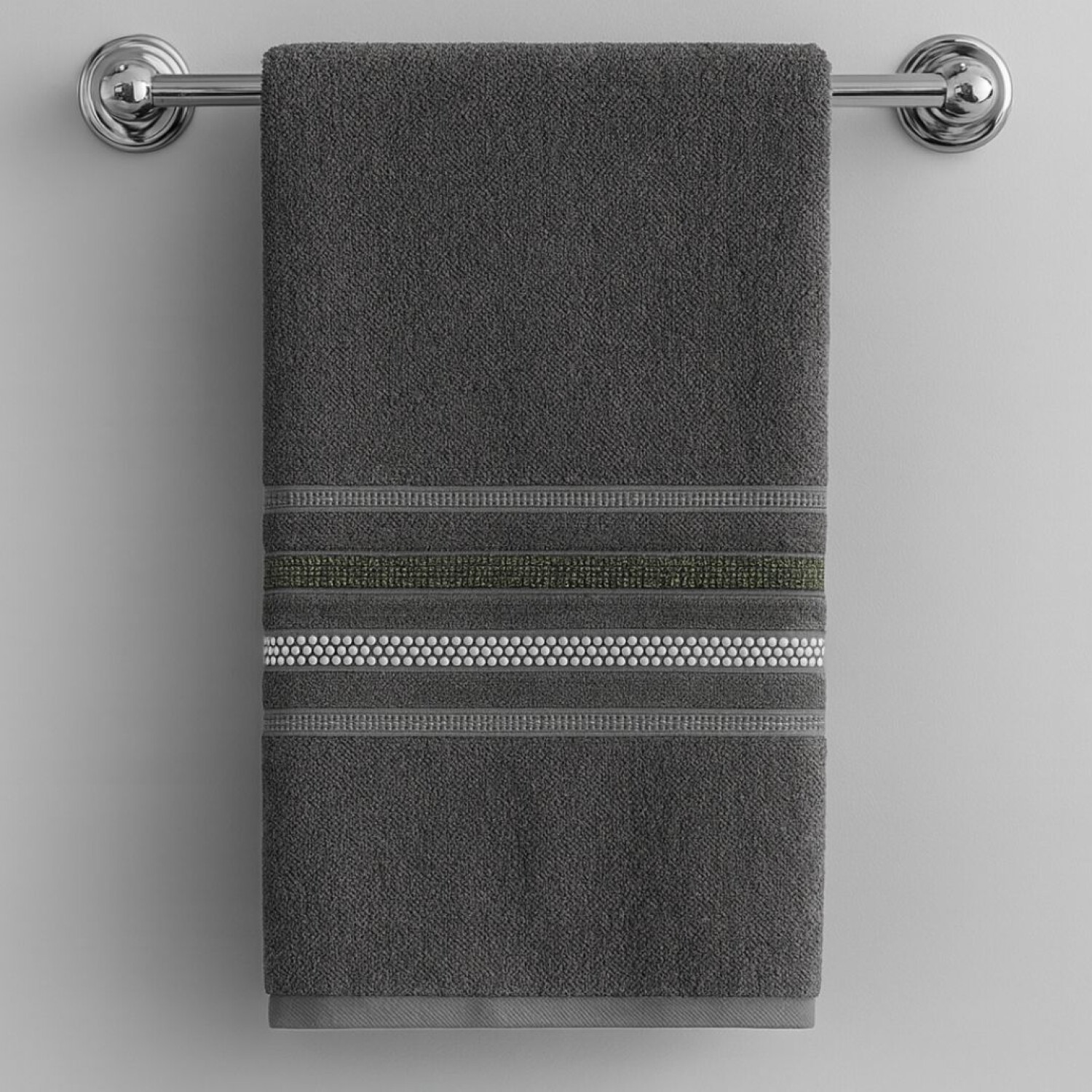 TOALLA DE MANO 100% ALGODON 450G 75X45CM GRIS — Todolandia