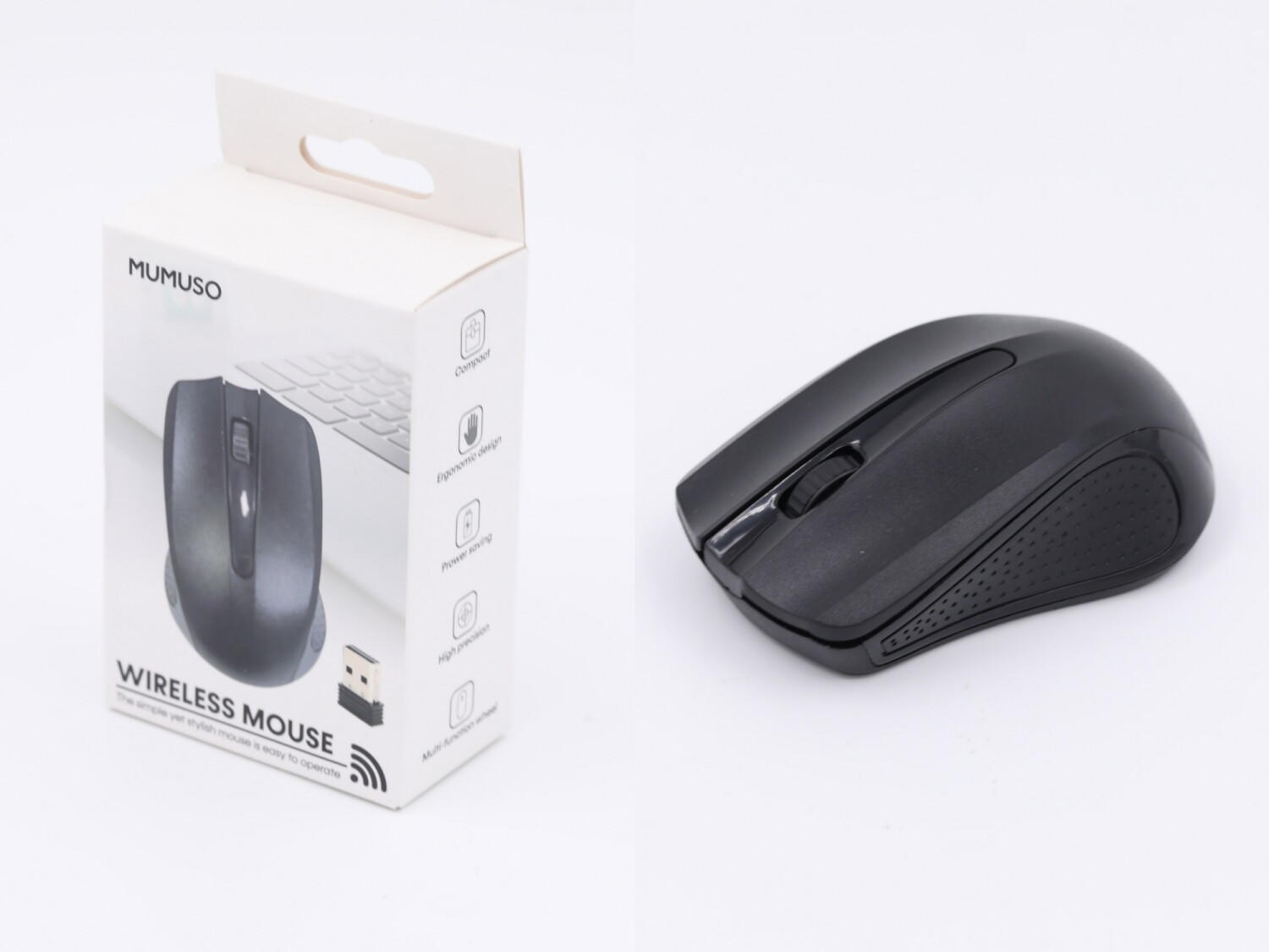 RATÓN INALÁMBRICO (NEGRO) — MUMUSO