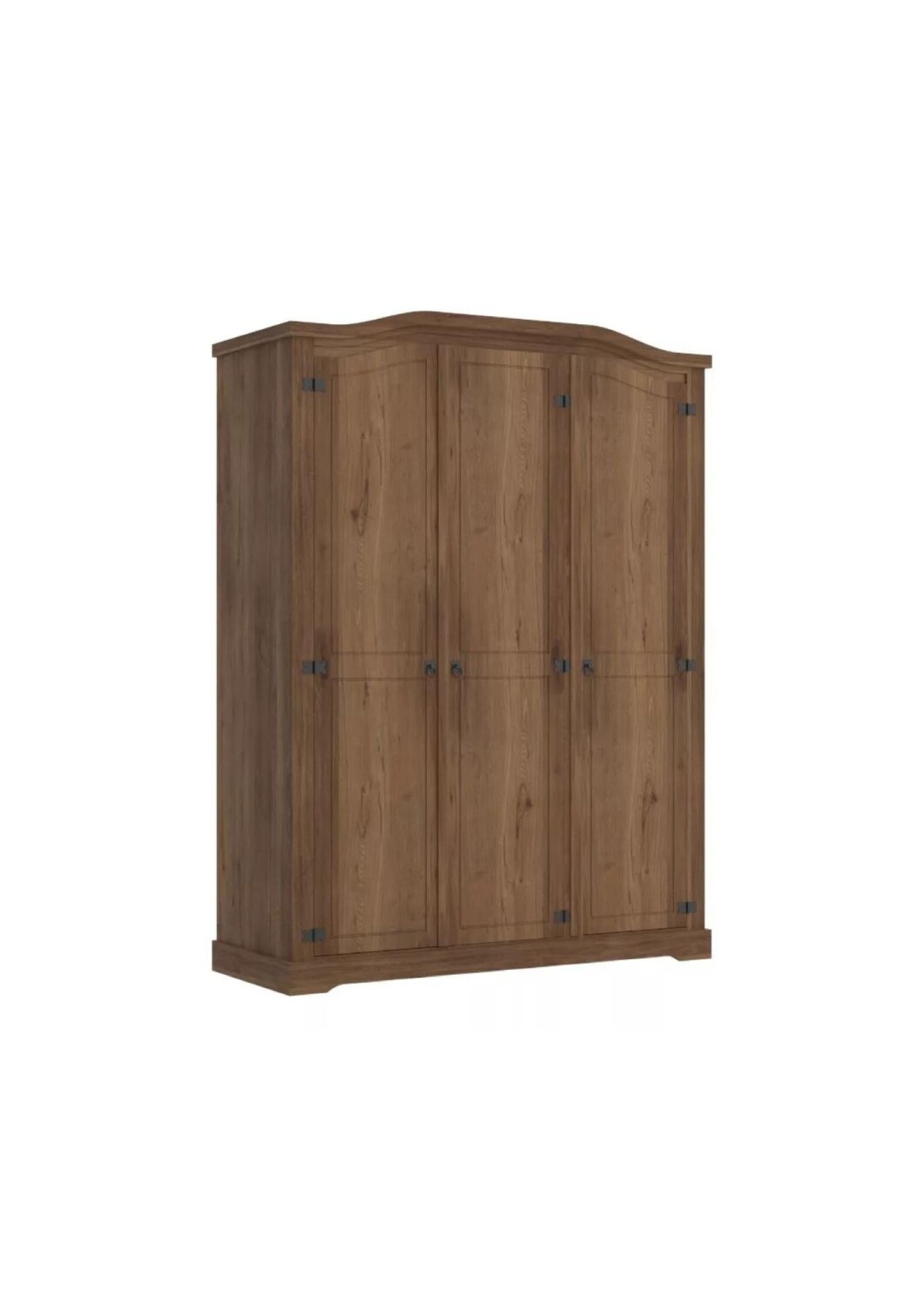 Ropero Curvo 3 Puertas - Linea Mexicana - Oscuro/Nogal — Rustico Hogar