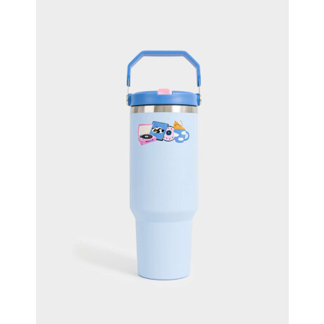 Vaso Alto Término De Acero Inoxidable De 900ml Con Manija - Azul ...