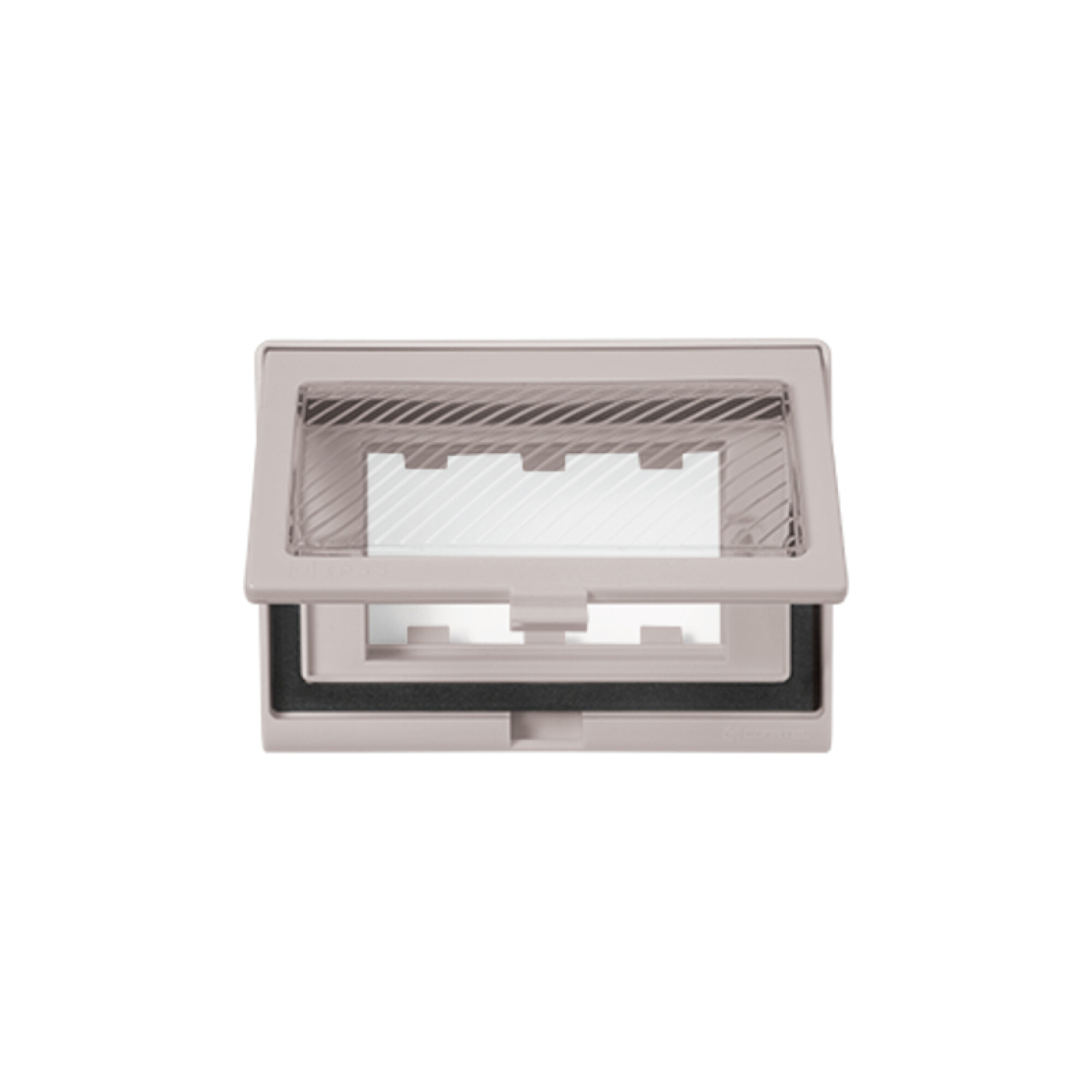 Plaqueta p/ext. c/membrana 3 mód. - gris Ave - C55592 — Fivisa