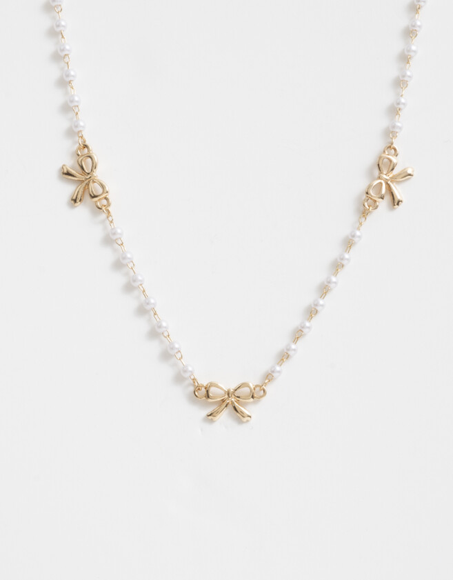 Collar Corto Con Perlas — Todomoda