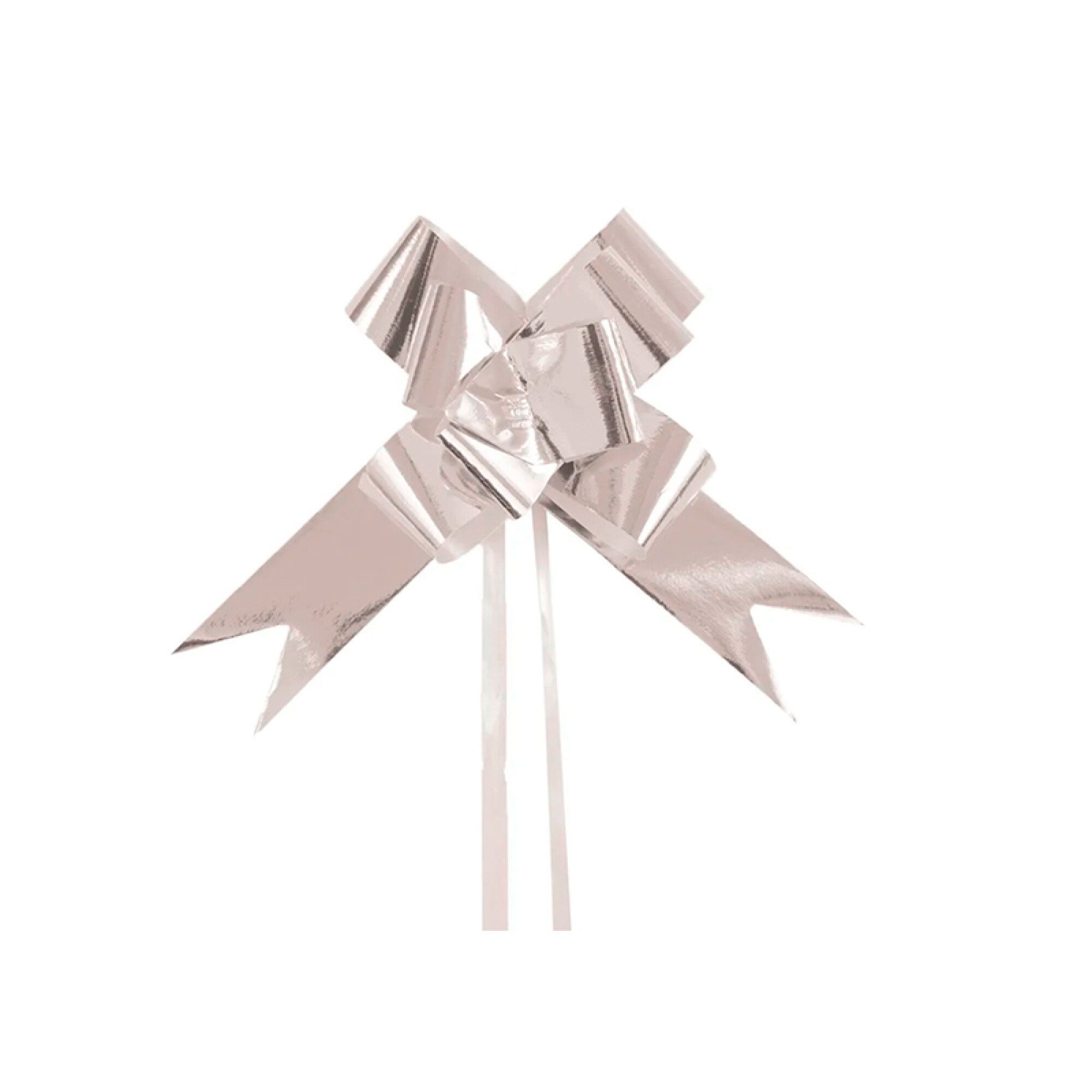 Moño Listo Metalizado 18mm x10 - Plata — Zanetti