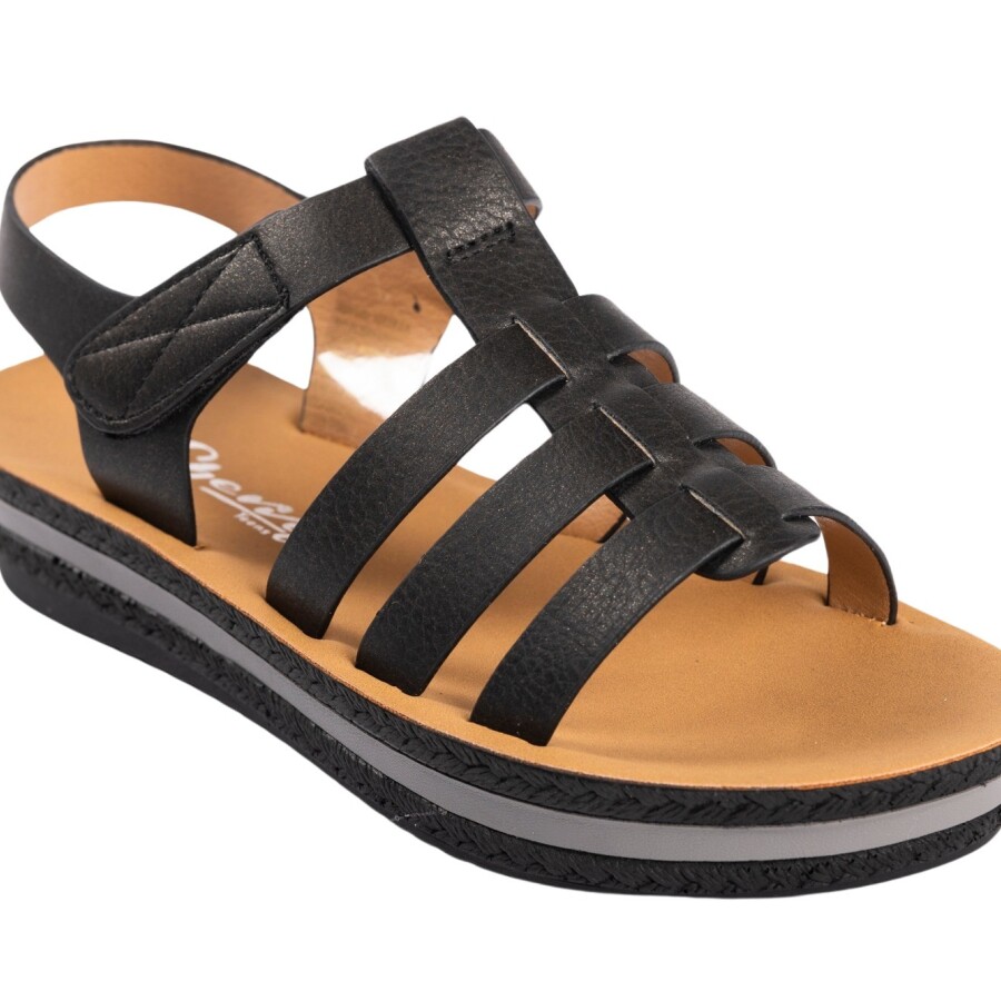 CHERRY TEENS GOMON - BLACK — Vezzo Calzados