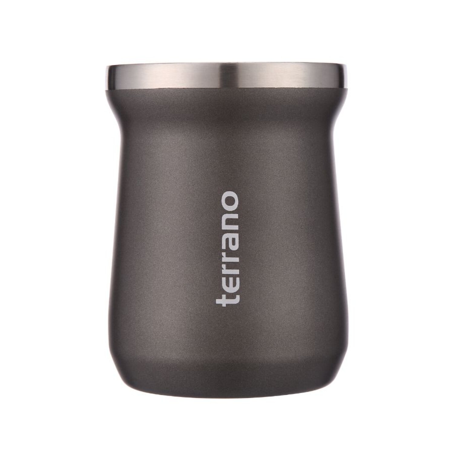Mate Acero Inox. Camionero - Negro Metalizado — Terrano
