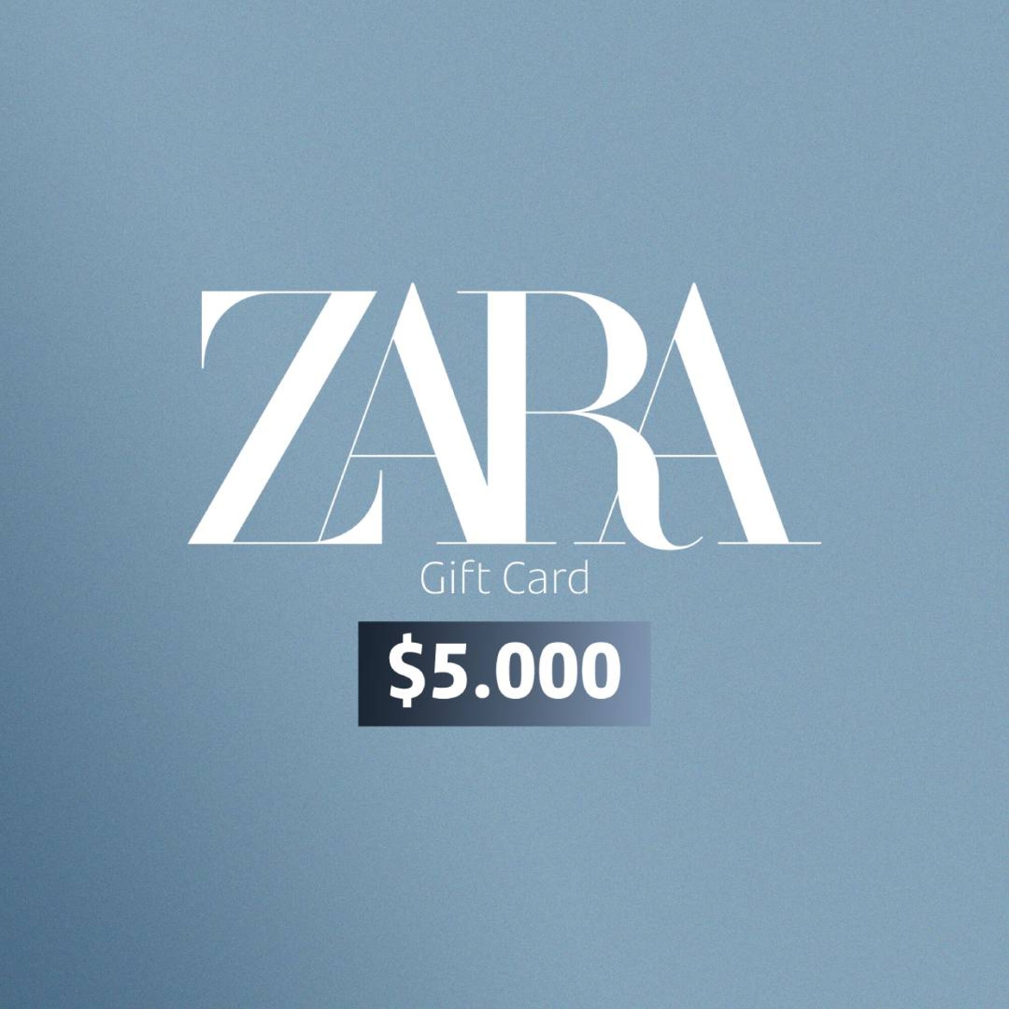 Gift Card Física Zara - Valor $5000 — Tienda Soy Santander