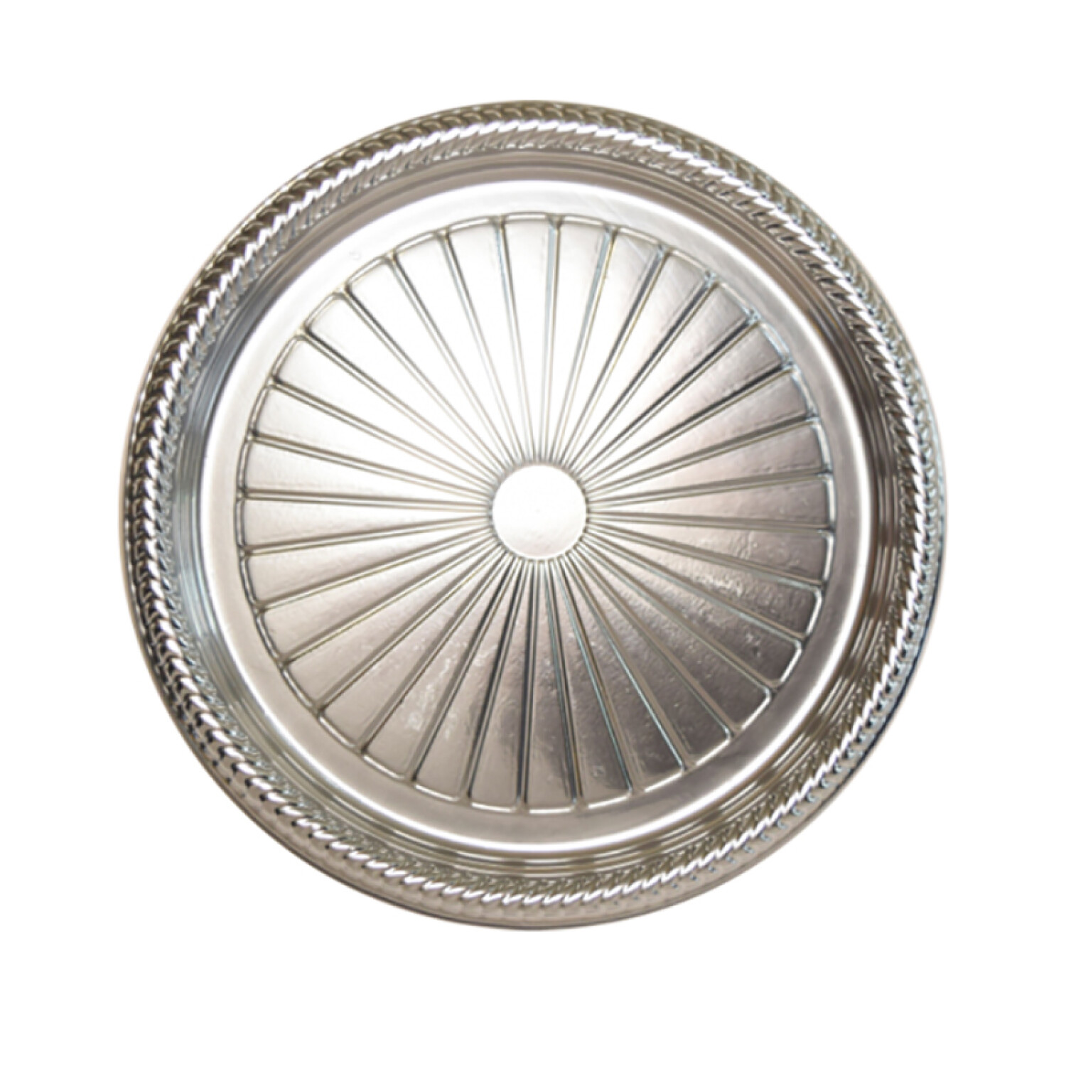Bandeja Circular Plateada - 32 cm — Zanetti