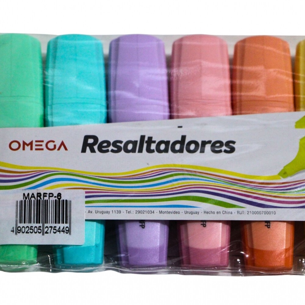 MARCADORES OMEGA PASTEL X 6 COLORES — Alberto Gandulia