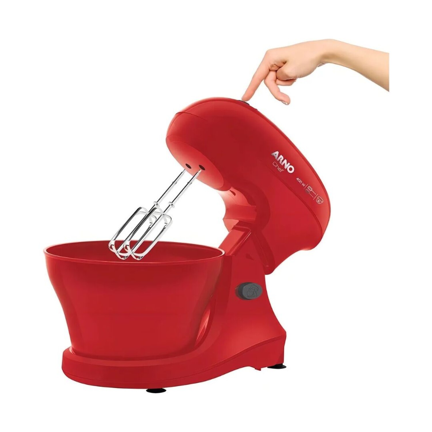 Batidora Superchef Arno | Potencia de 400w | Bowl de 5 Lts.| Color rojo ...