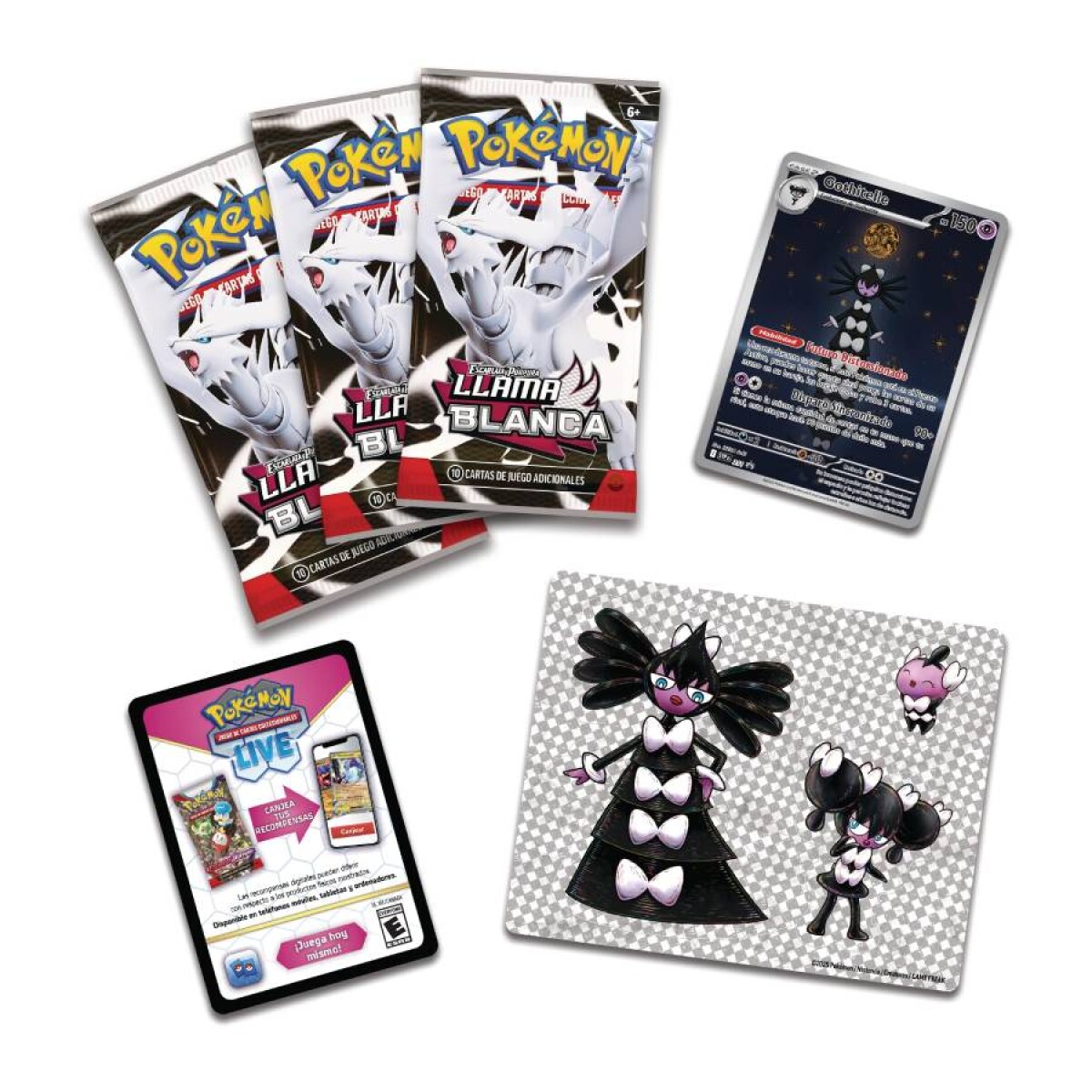 Pokémon Llama Blanca Colección Con Calcomanías - Gothitelle — X Uruguay