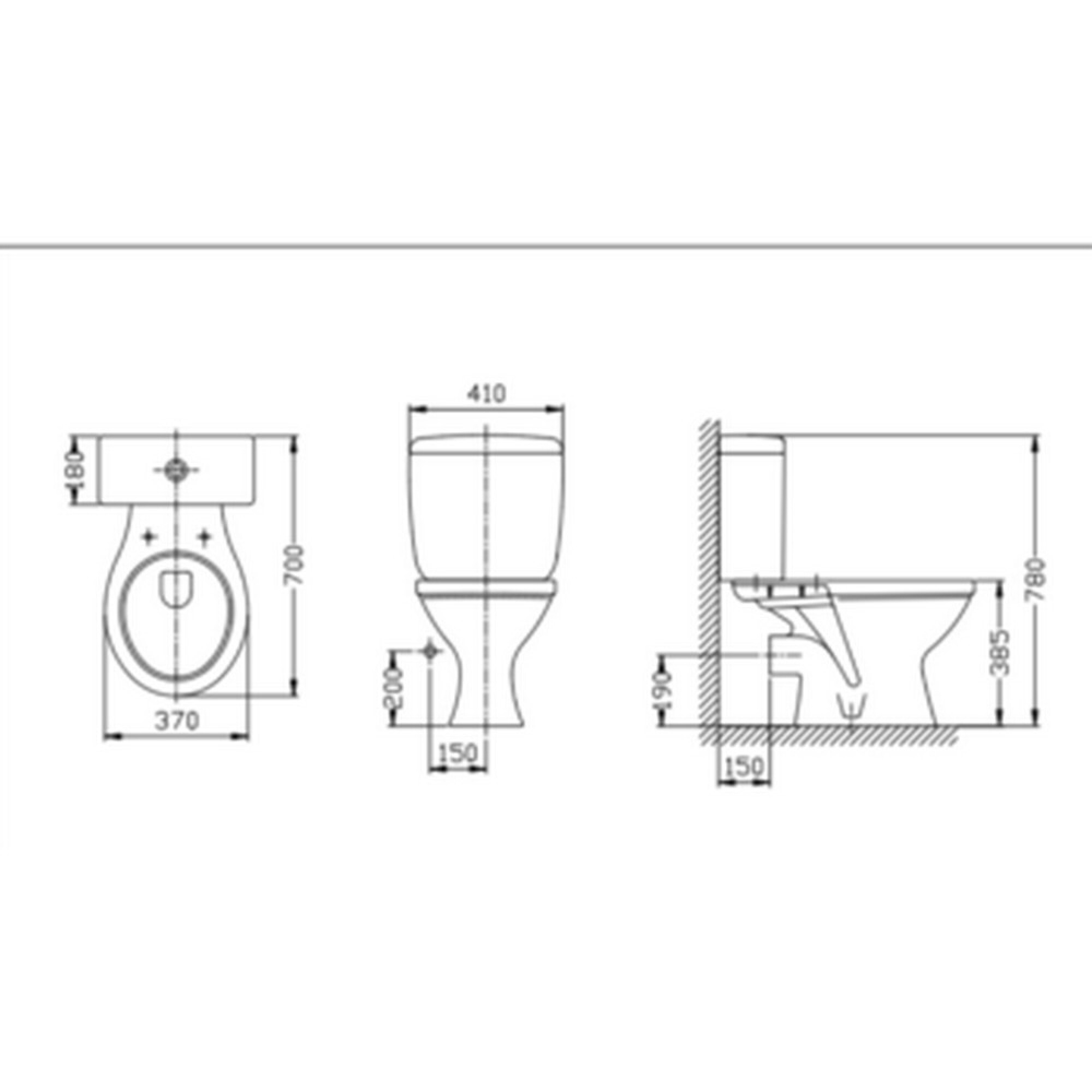 Inodoro Largo Flamingo Salida Horizontal — Bagno & Company