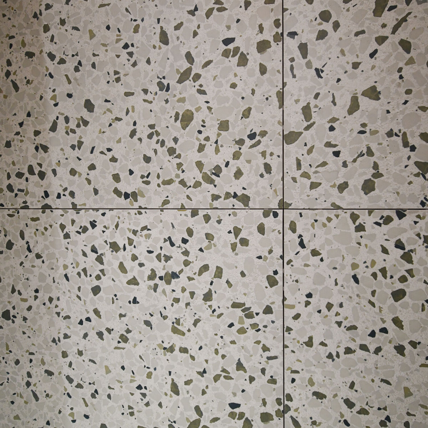 Porcelanato verde mate Tipo Terrazo 60x60Cm piso pared — Acher Cerámicas
