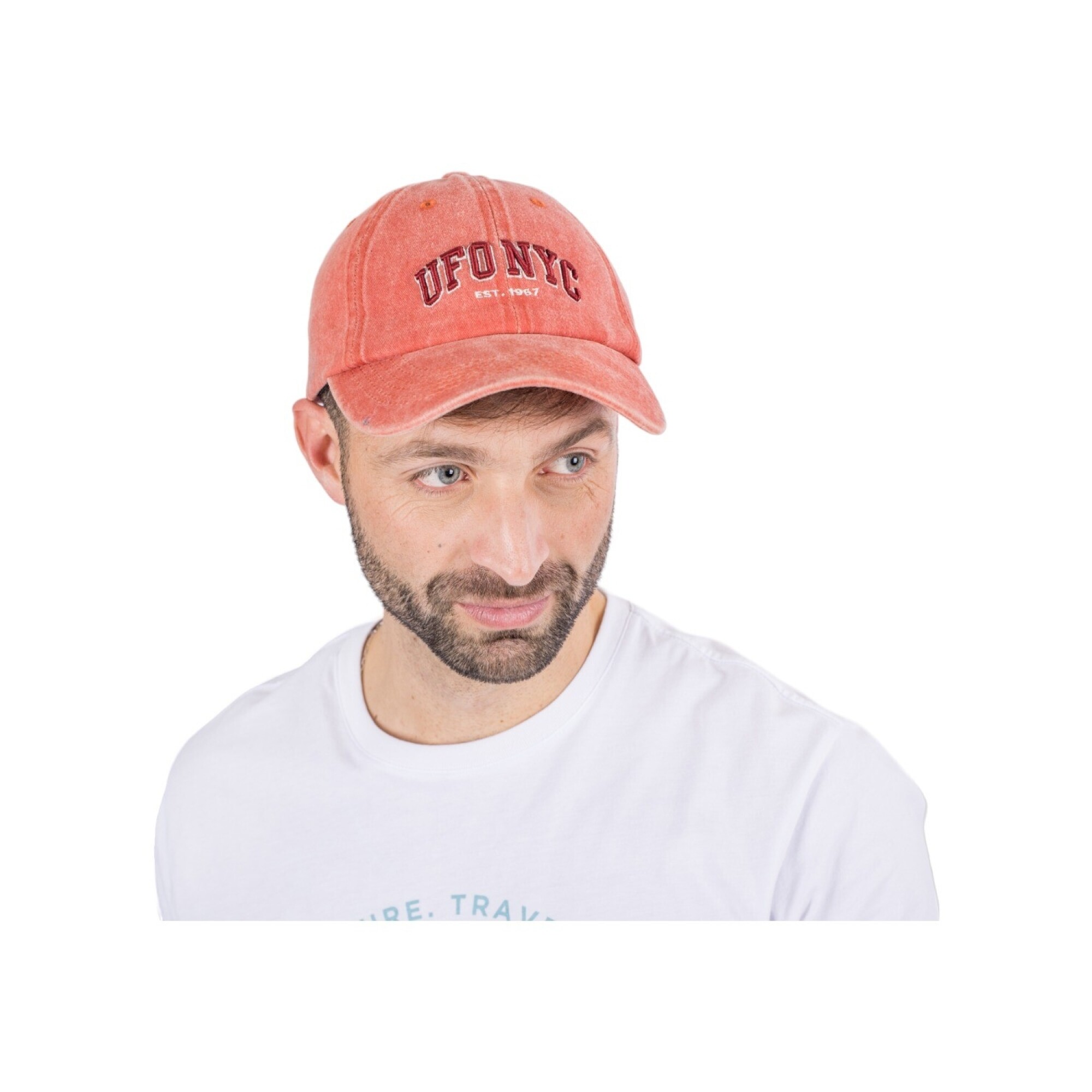 Gorro con visera UFO Wilkie bordado unisex - Naranja — Electroventas