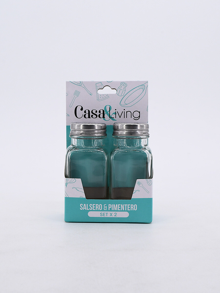 SALERO / PIMENTERO SET X 2 - TRANSPARENTE — Guapa - Paprika