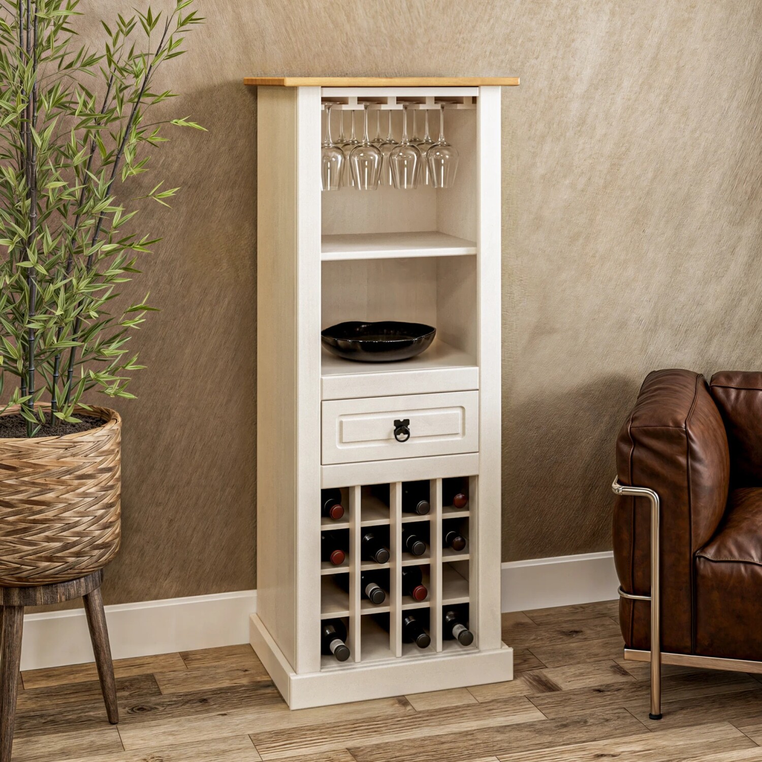 Vinera 2 Estantes - Linea Mexicana - Blanco — Rustico Hogar