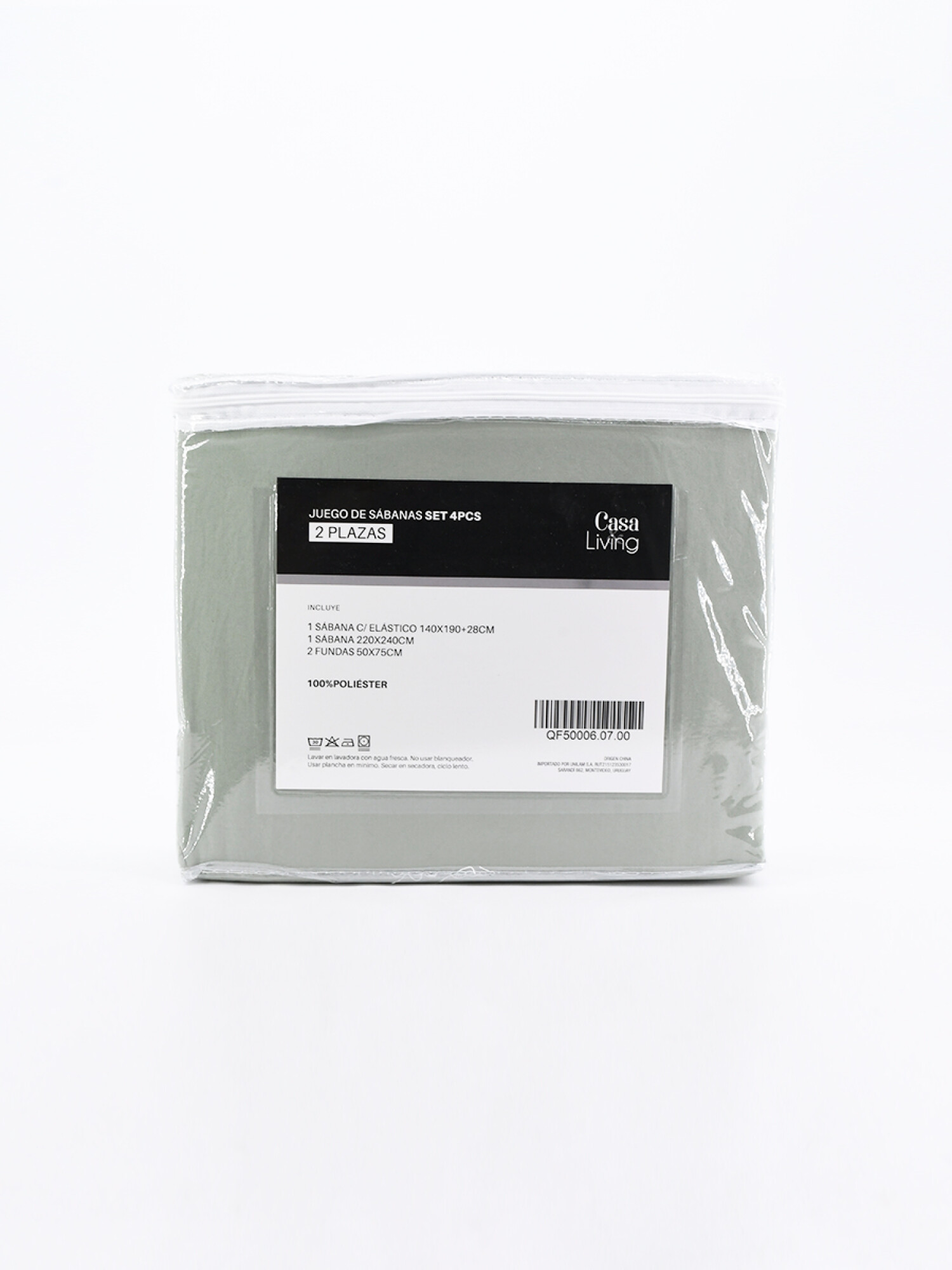 SABANAS JUEGO WASH 2 PLAZAS - VERDE — Guapa - Paprika