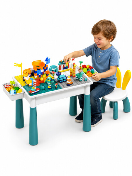 MESA CON BLOQUES DE CONSTRUCCION - MULTICOLOR — Guapa - Paprika