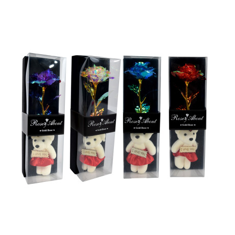 Osito con flor de peluche — El Clon