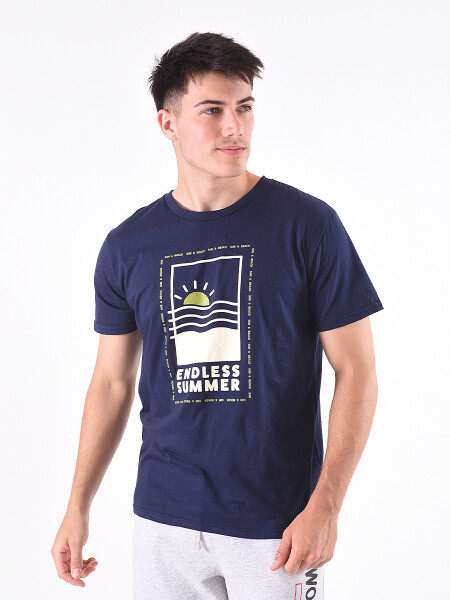REMERA ENDLESS - AZUL OSCURO — Guapa