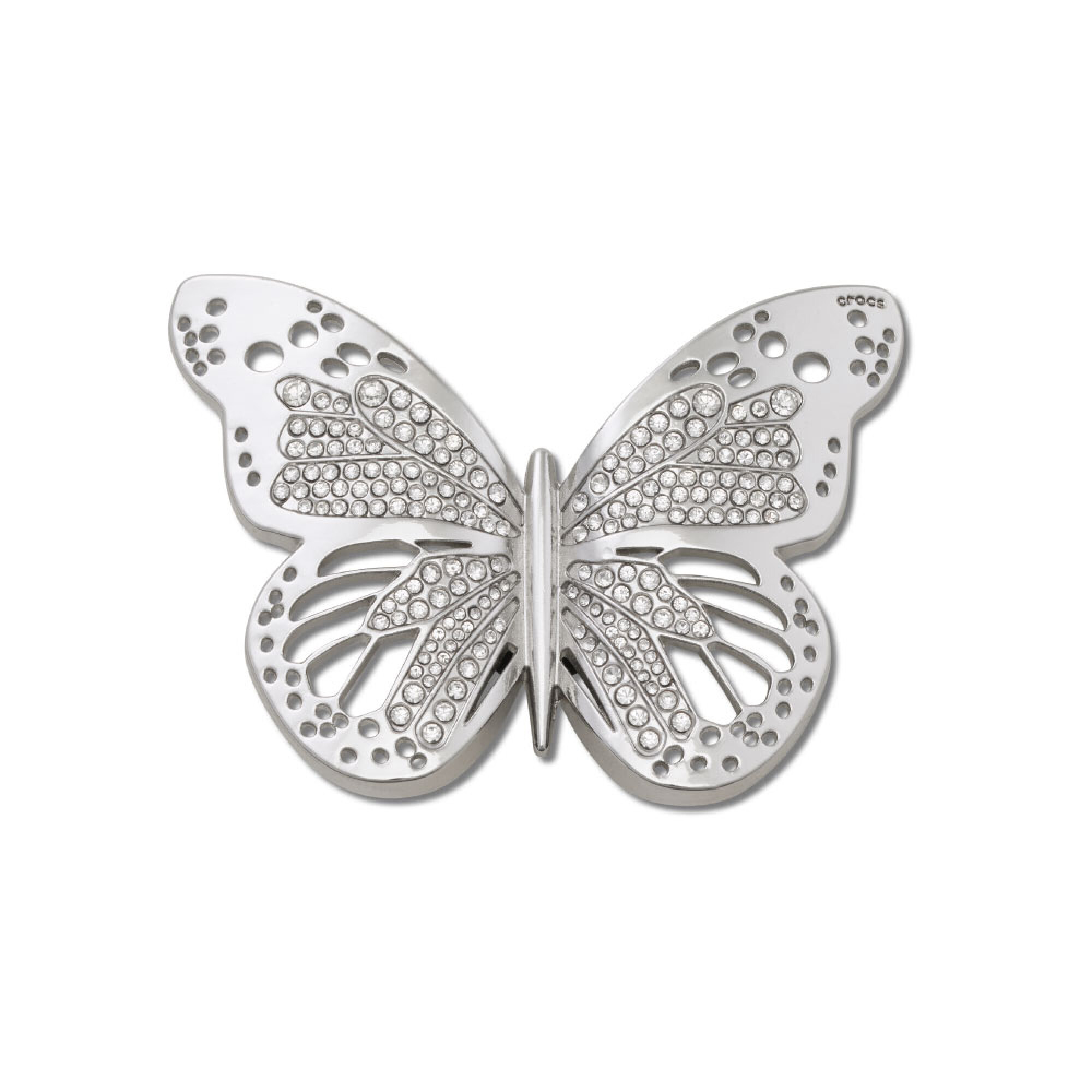 Jibbitz Silver Cutout Butterfly — Crocs