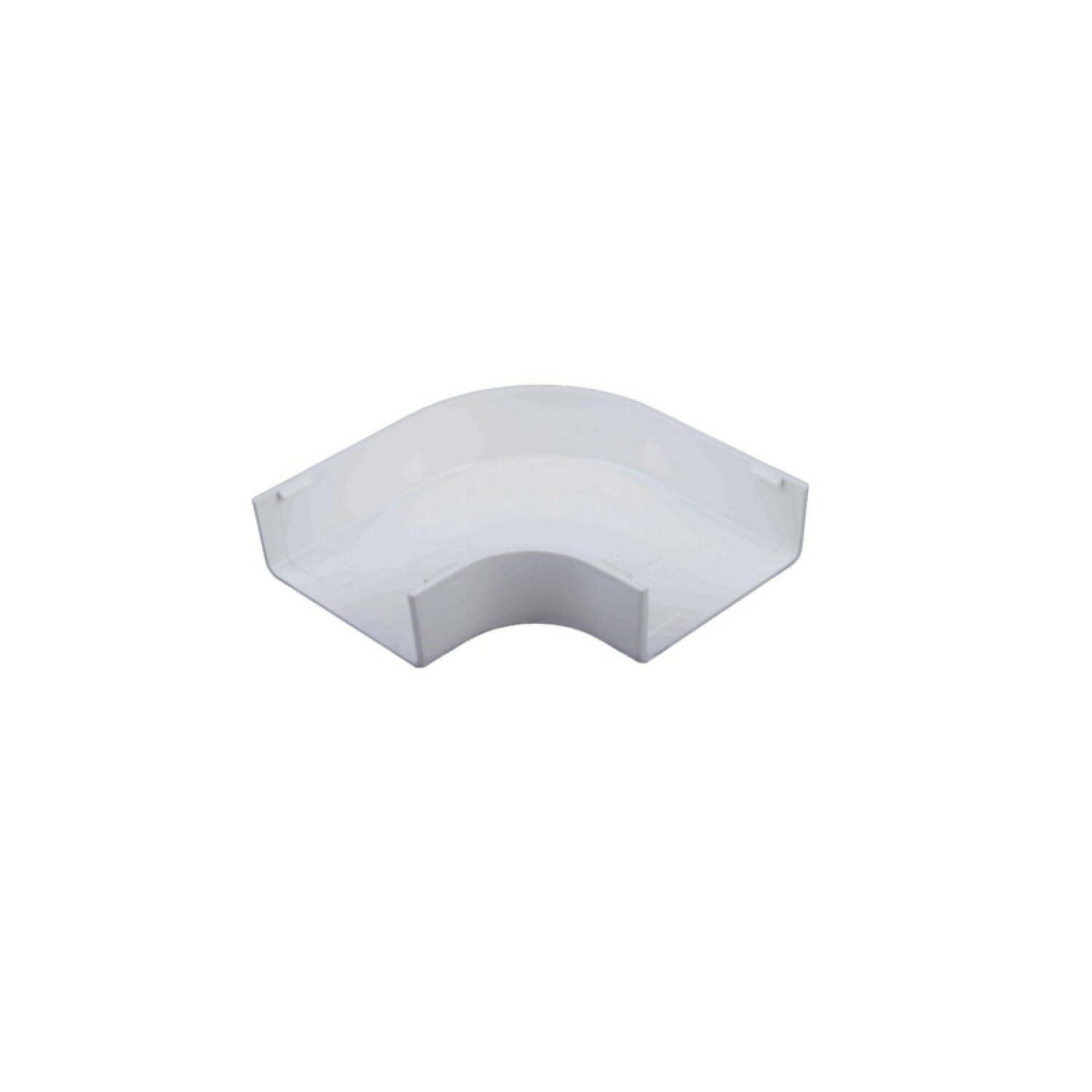 Codo plástico plano 90° 20x12mm blanco - DX0412 — Fivisa