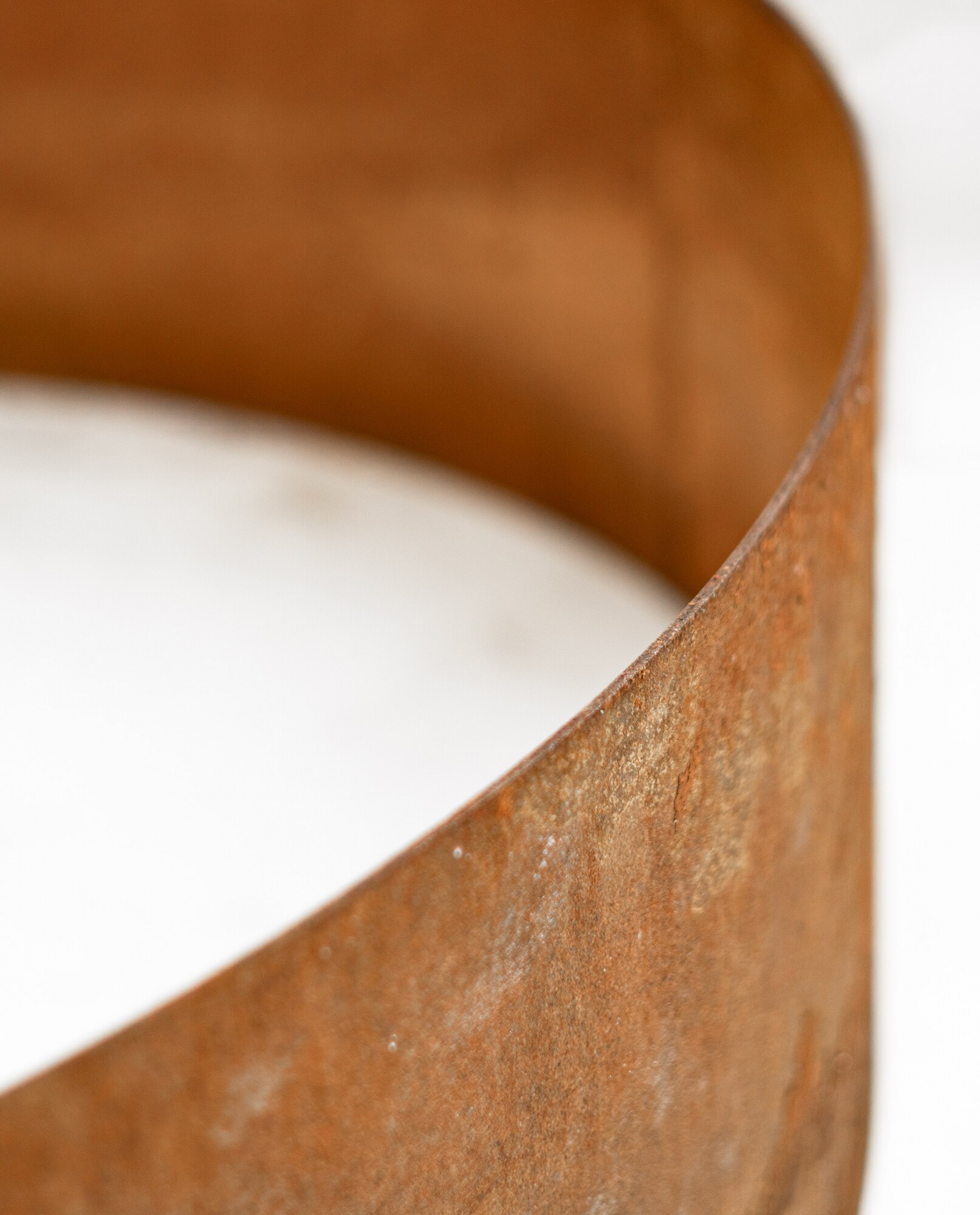 Fogón Circular Acero Corten - 25cm x D:95cm - Sin fondo — Planters